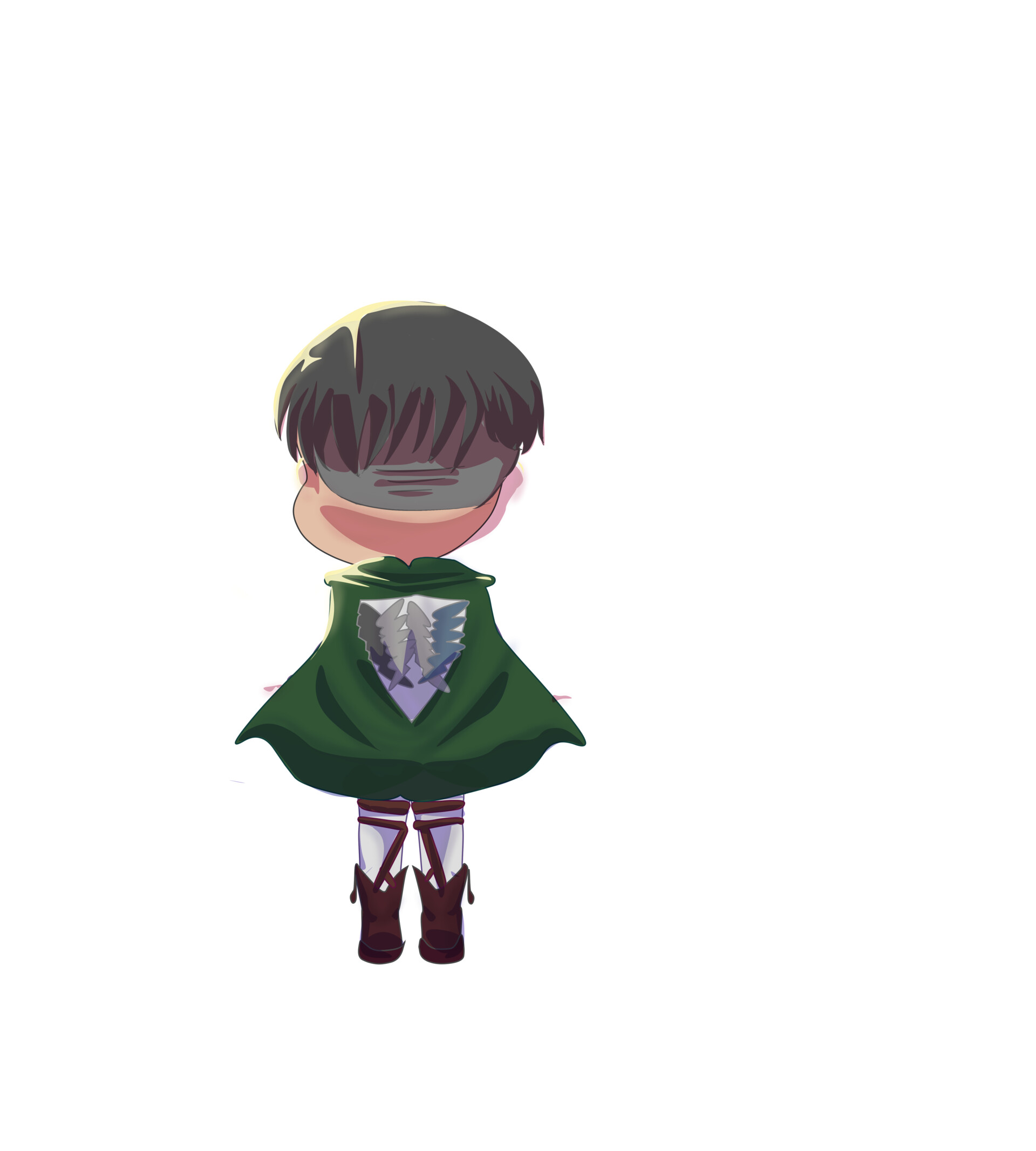 how to draw chibi levi ackerman