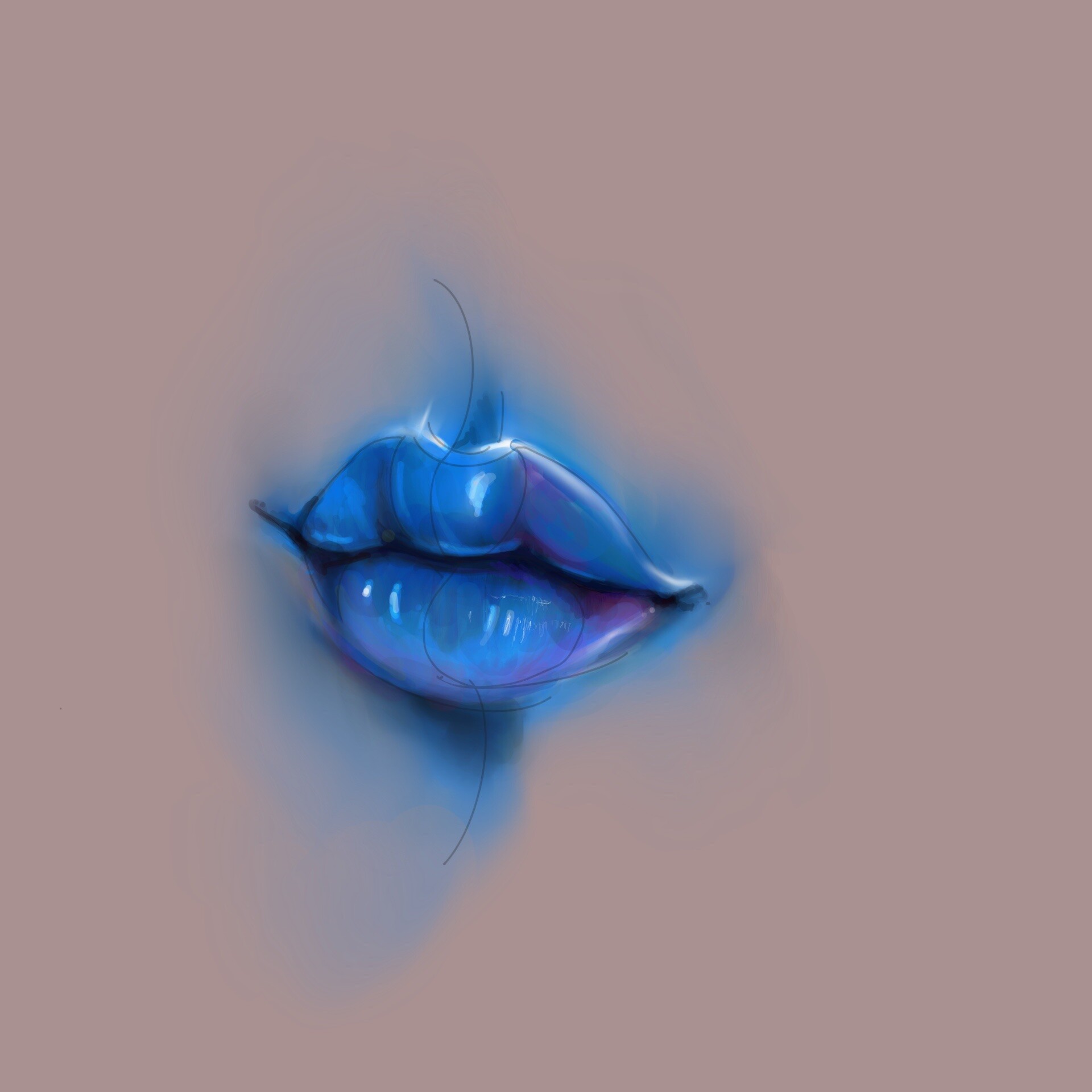 ArtStation - Bluish lips