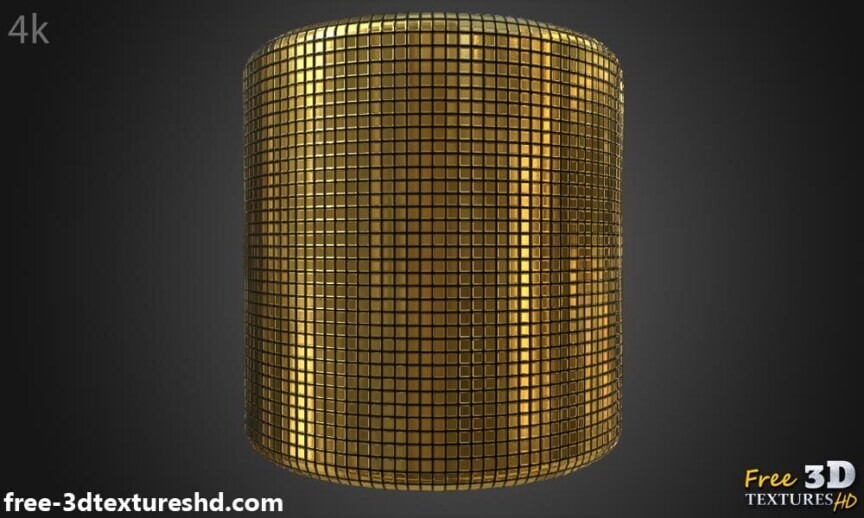 PBR Textures Free Download - Gold Disco Ball 3D Texture PBR material ...