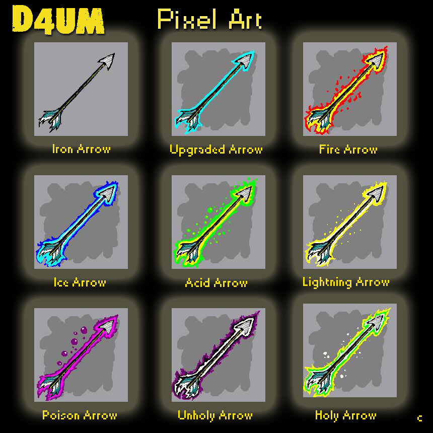 ArtStation - Arrow Pixel Art Sheet
