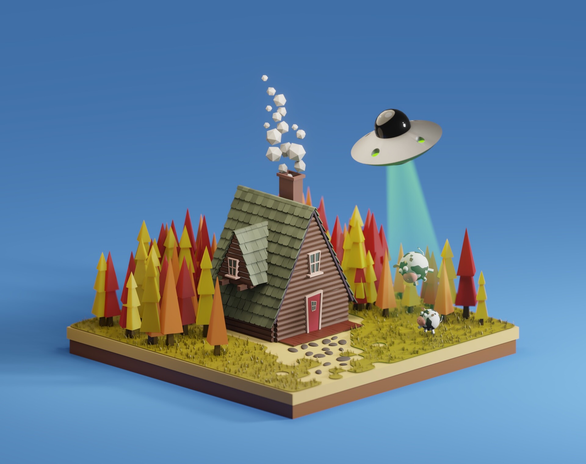 ArtStation - UFO on a farm
