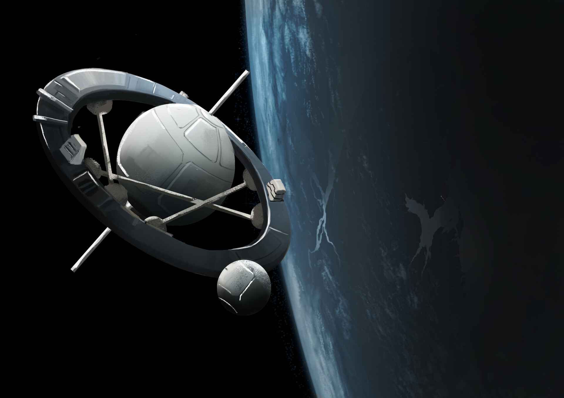 ArtStation - planet spaceship concet art