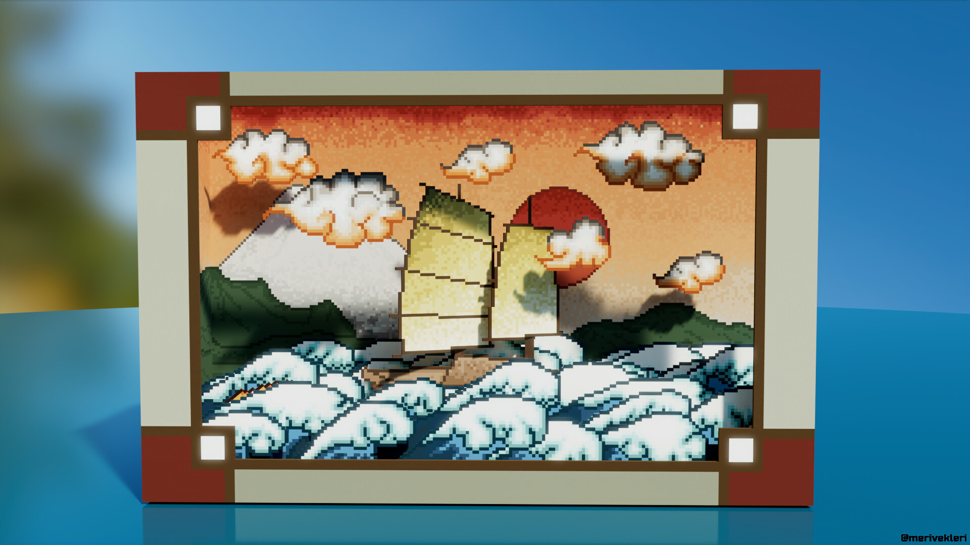 merivekleri - Japanese-style paper theater or theatrical scenery