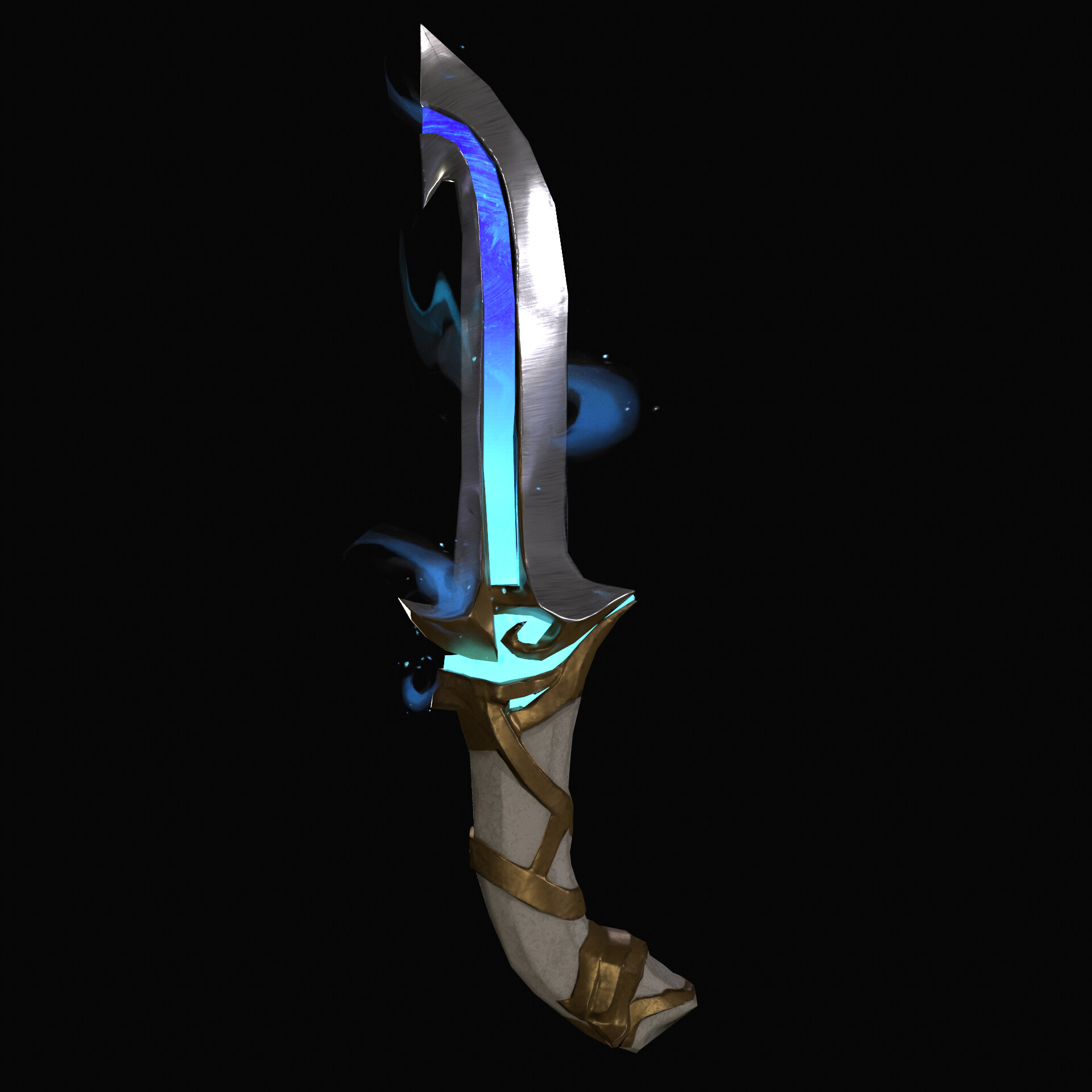 ArtStation - 3D model one-handed dagger "Fang of Zimzar"