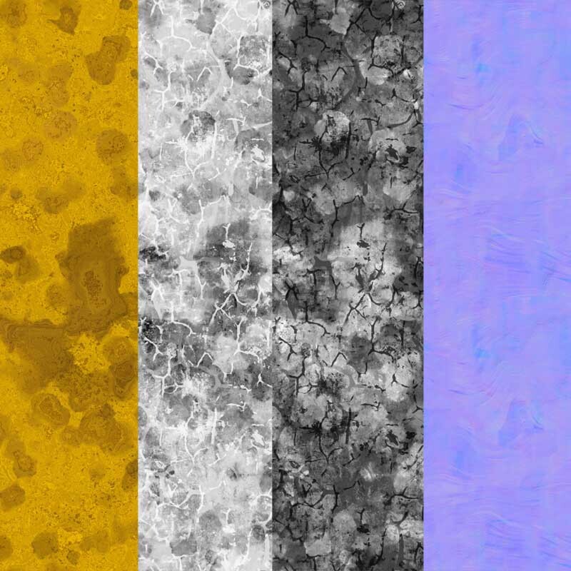 3D textures PBR free Download - Gold damaged Seamless 3d textures PBR ...