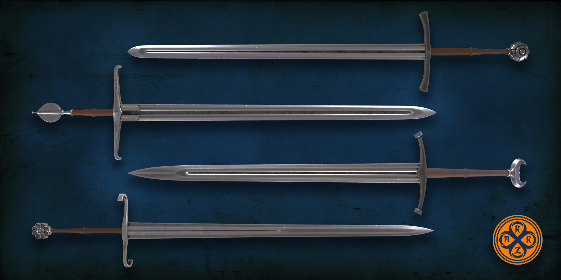 ArtStation - Modular swords base mesh pack - Game ready