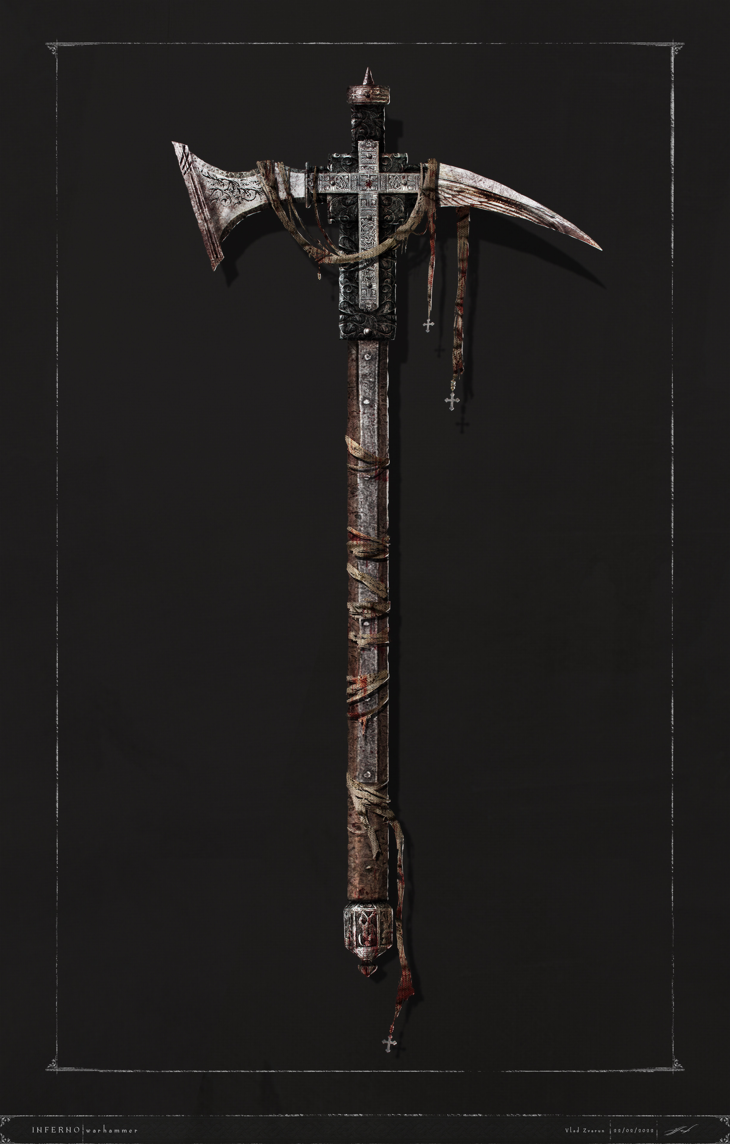 Vlad Zvarun - Dante's Warhammer weapon concept art design