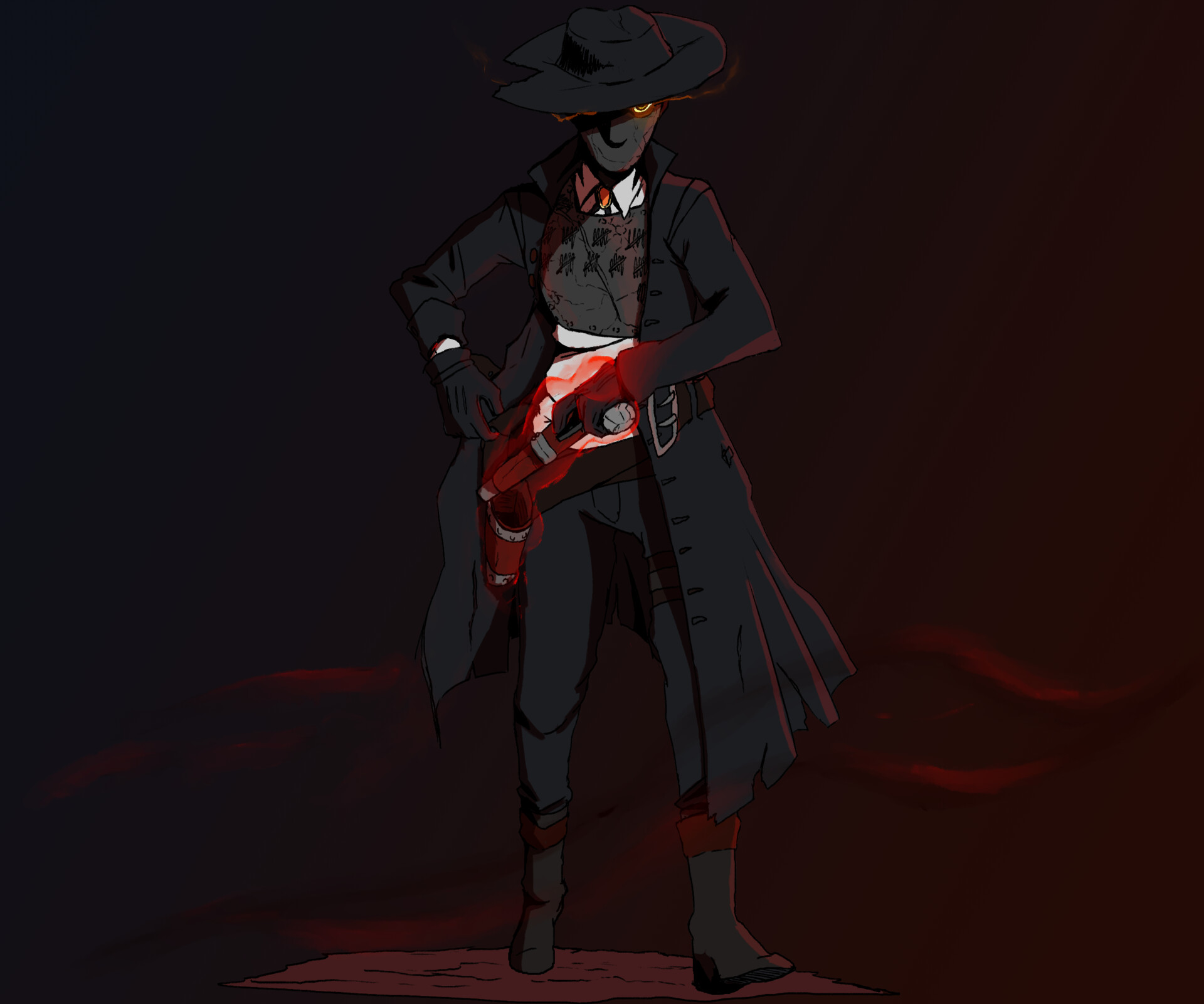 ArtStation - Mysterious Man - Gunslinger / Warlock - DND
