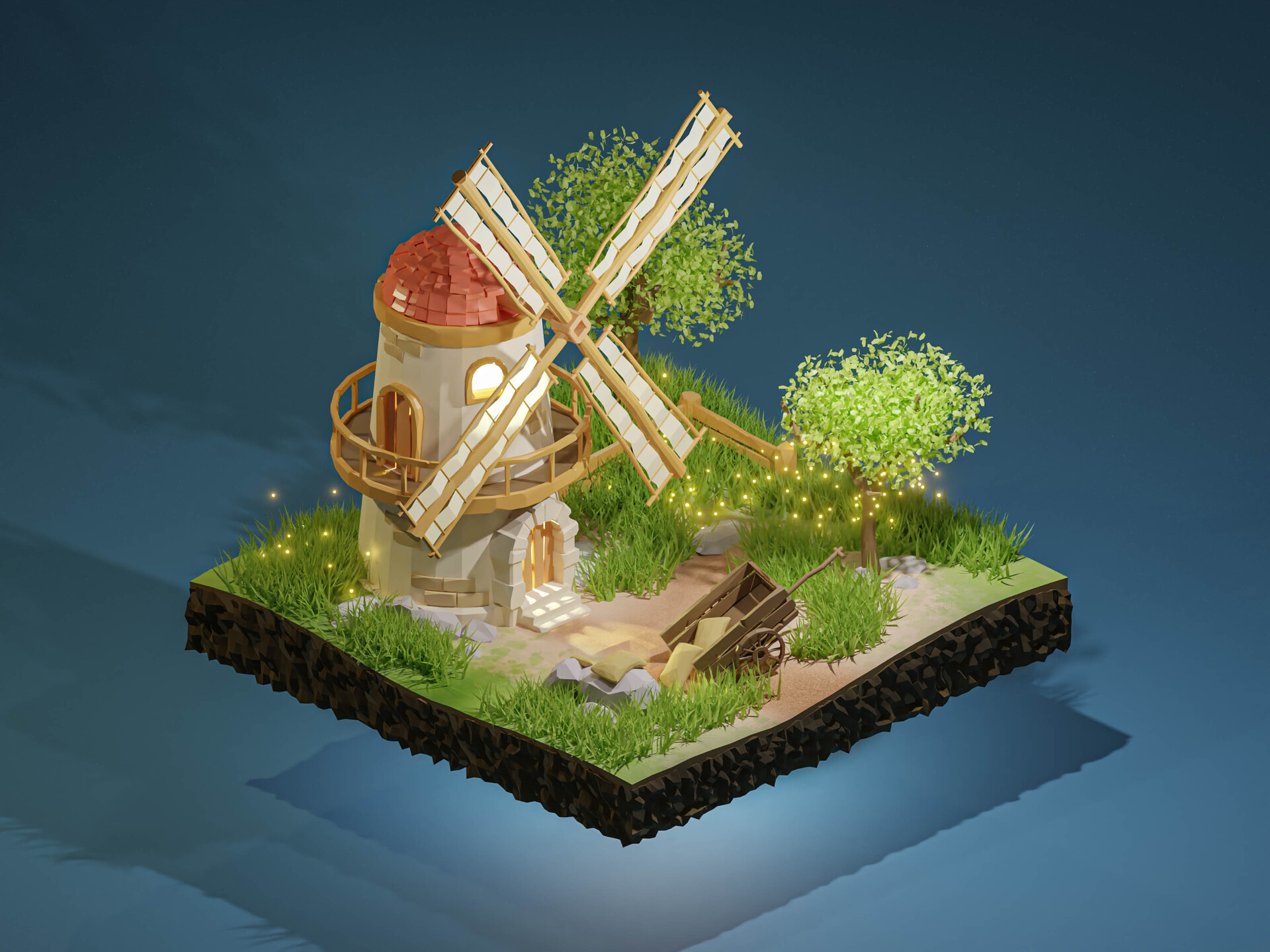 Mario - Windmill Lowpoly