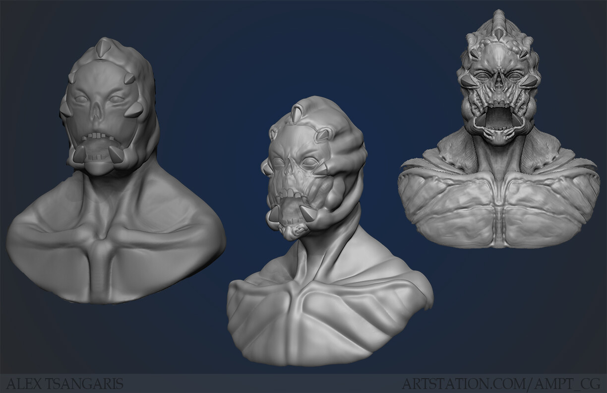 Alexander Michael Poleck Tsangaris - Creature Bust - Concept by ...
