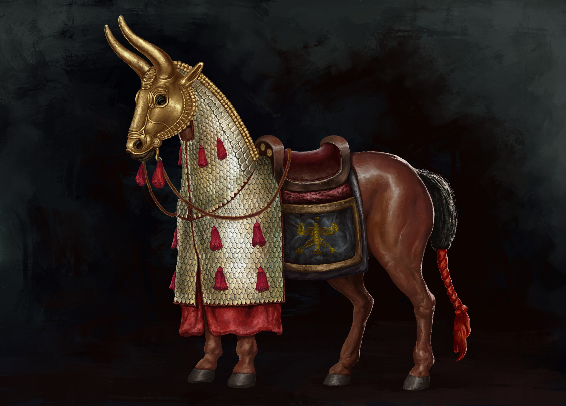 ArtStation - Achaemenid cataphract horse