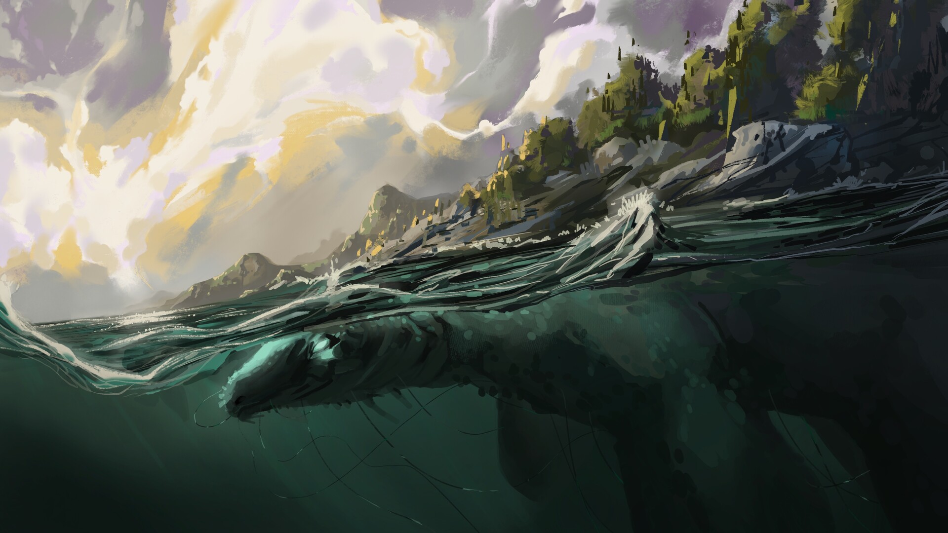 ArtStation - Ocean Dragon