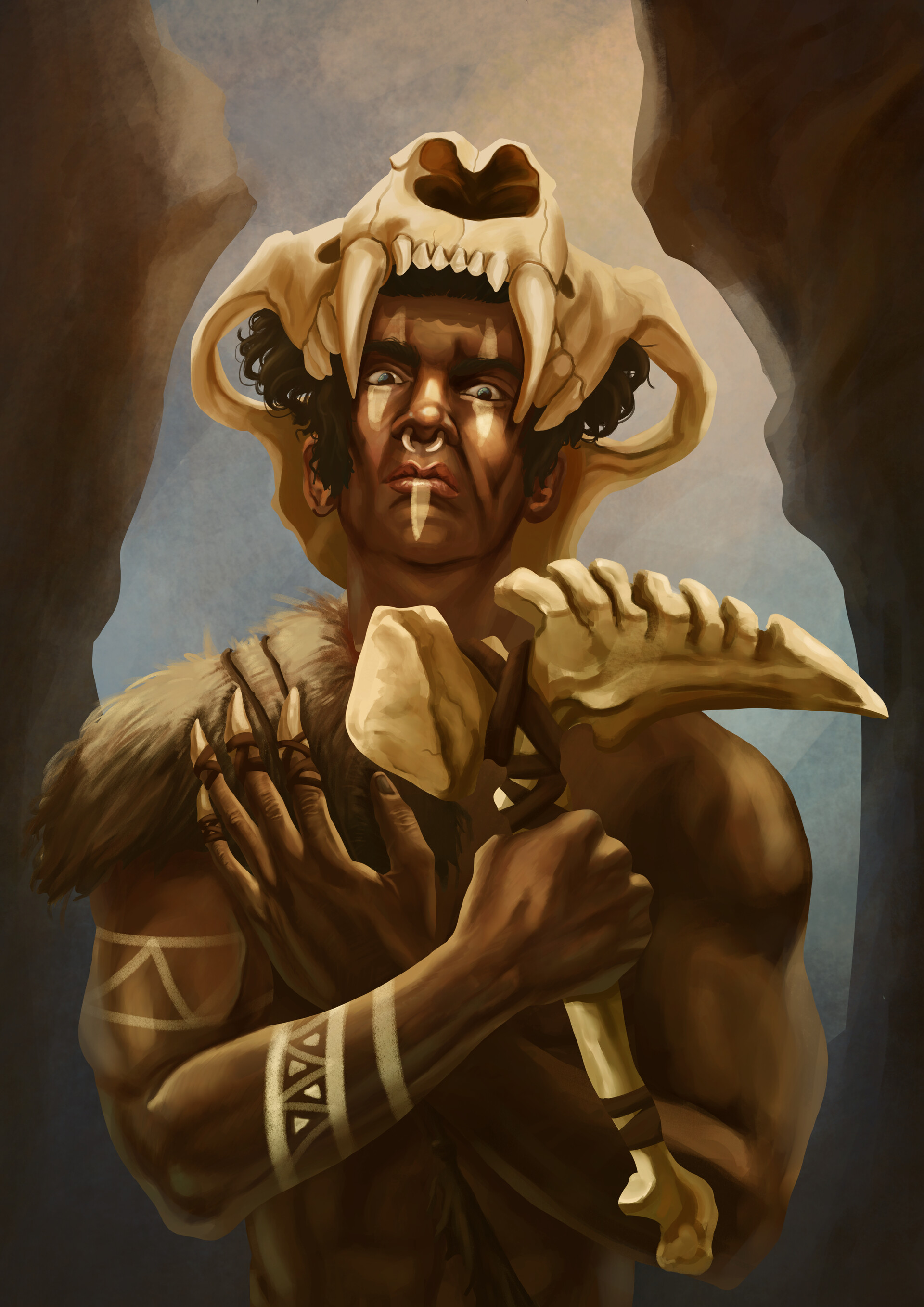 ArtStation - prehistoric warrior