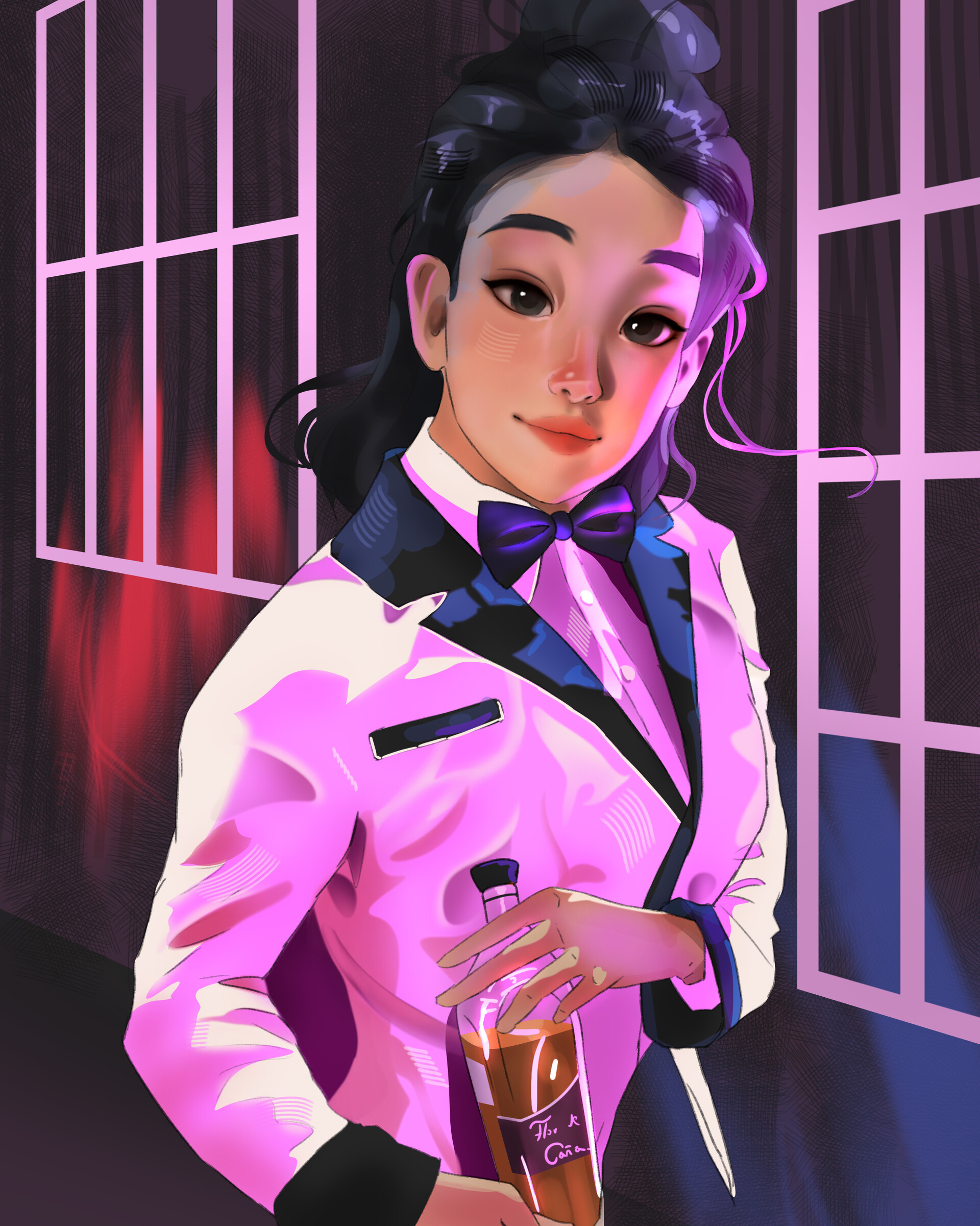 ArtStation - Barman Bartender retrato