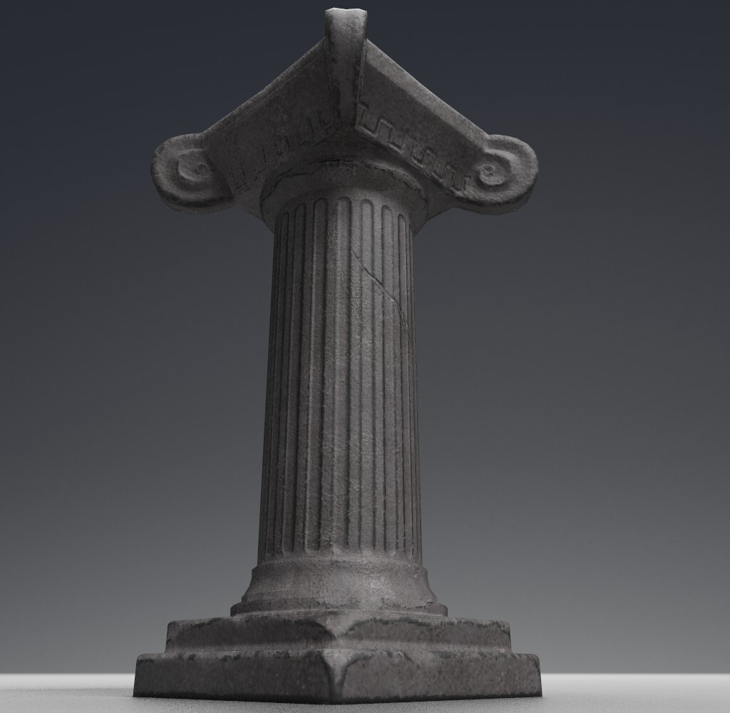 ArtStation - Lowpoly Roman Pillar