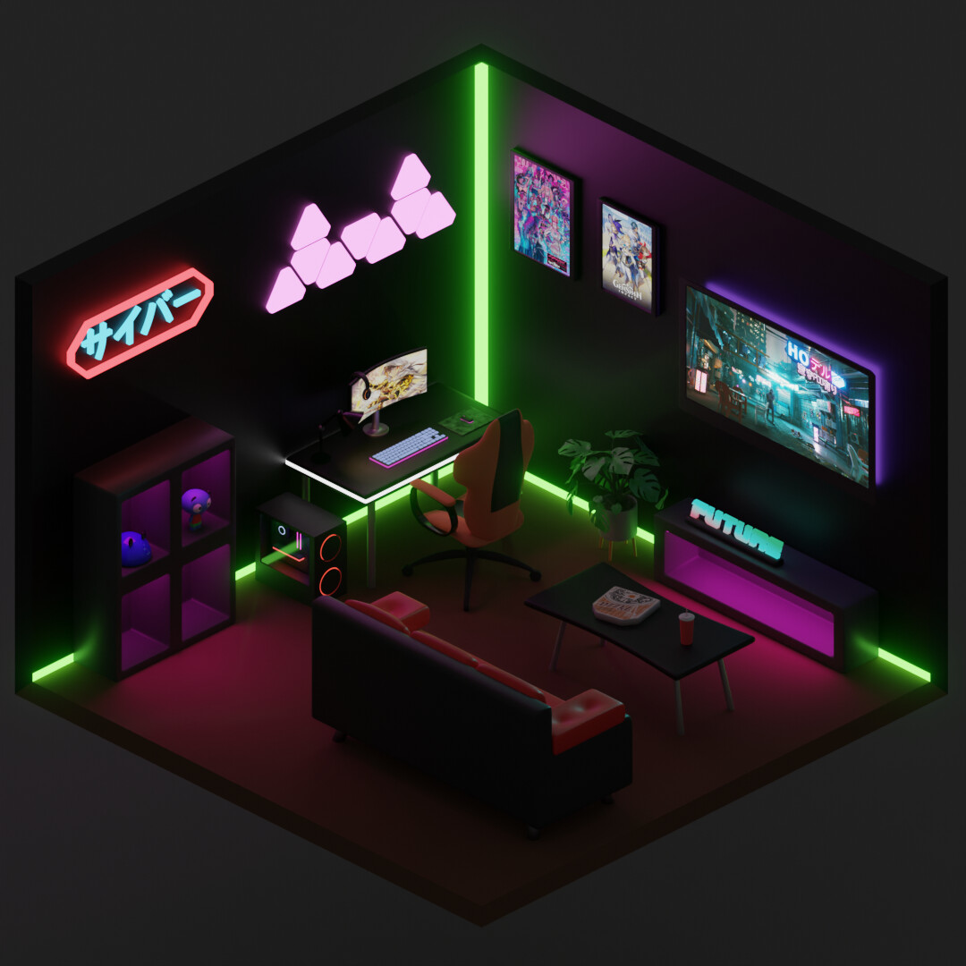 ArtStation - 3D Gaming Room (Unfinished)