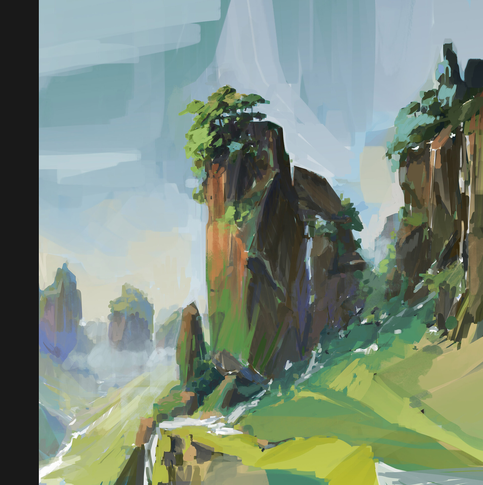 ArtStation - Cliff Sketch
