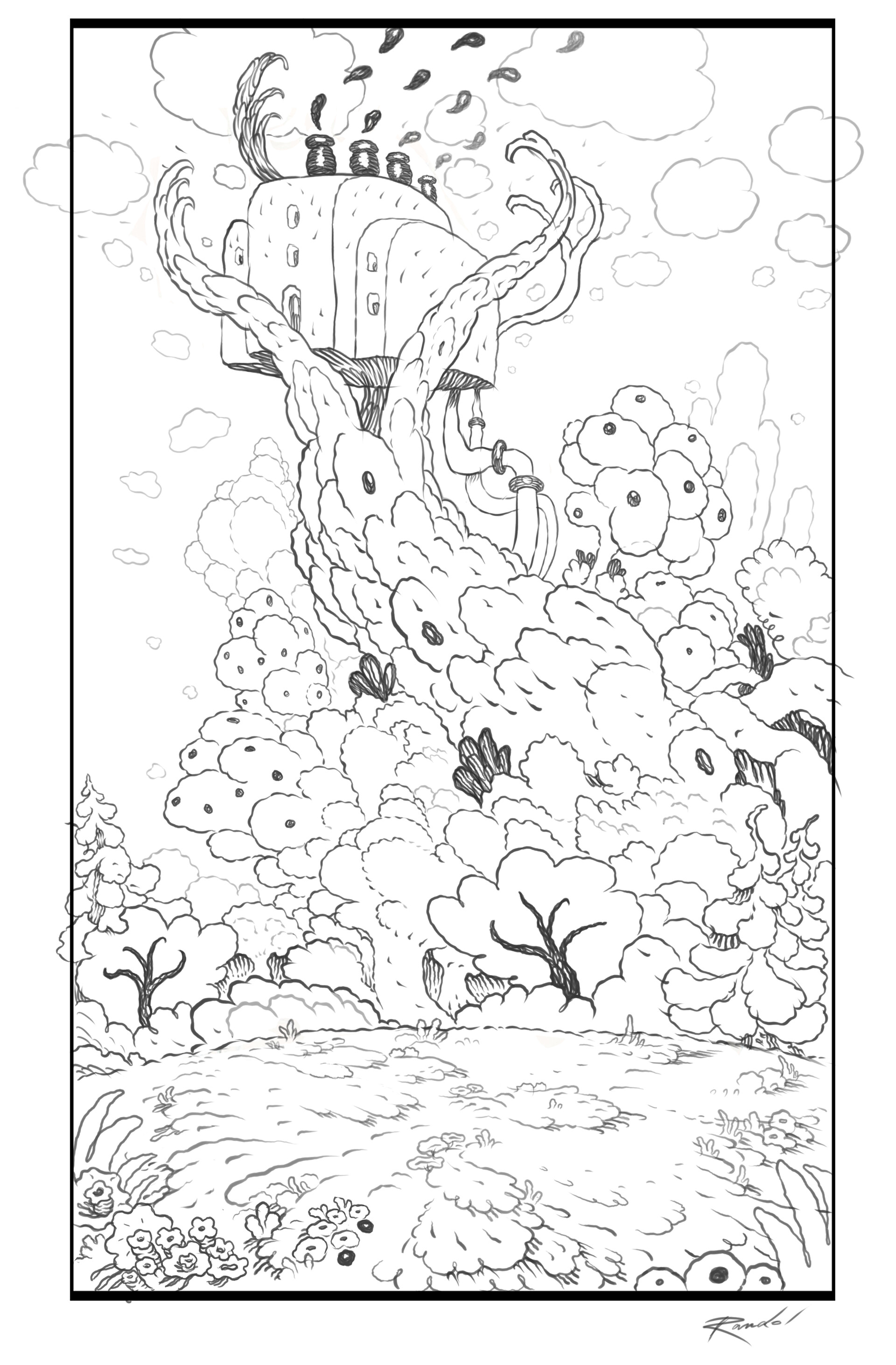 pig goat banana cricket coloring pages