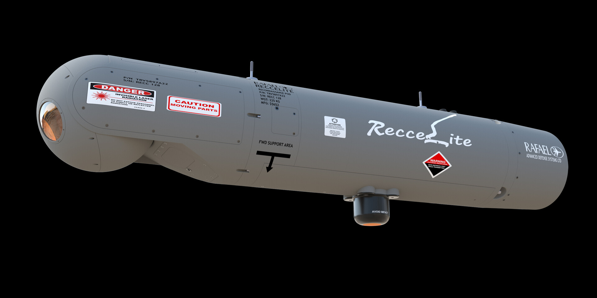 Edgar B - Reccelite electro-optical (IR+CCD-TV) tactical reconnaissance pod