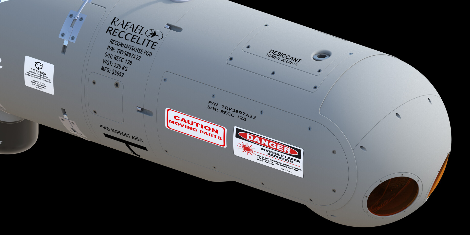 Edgar B - Reccelite electro-optical (IR+CCD-TV) tactical reconnaissance pod