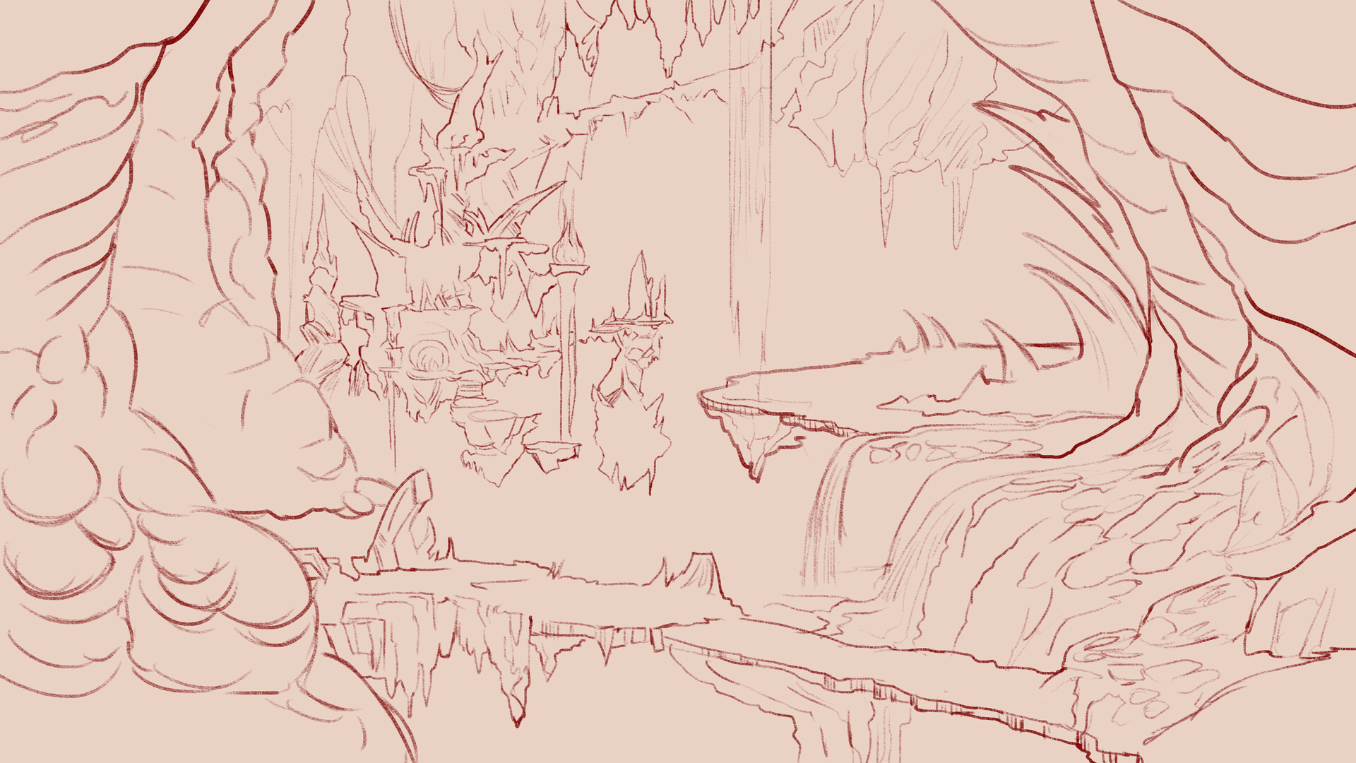 hell drawing background