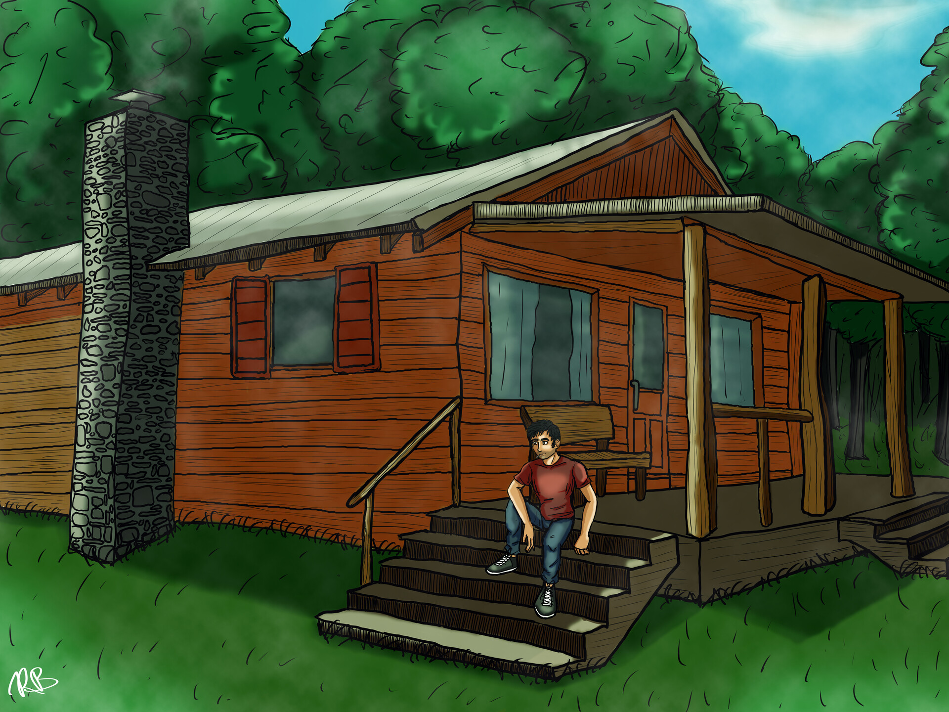 ArtStation - Log Cabin