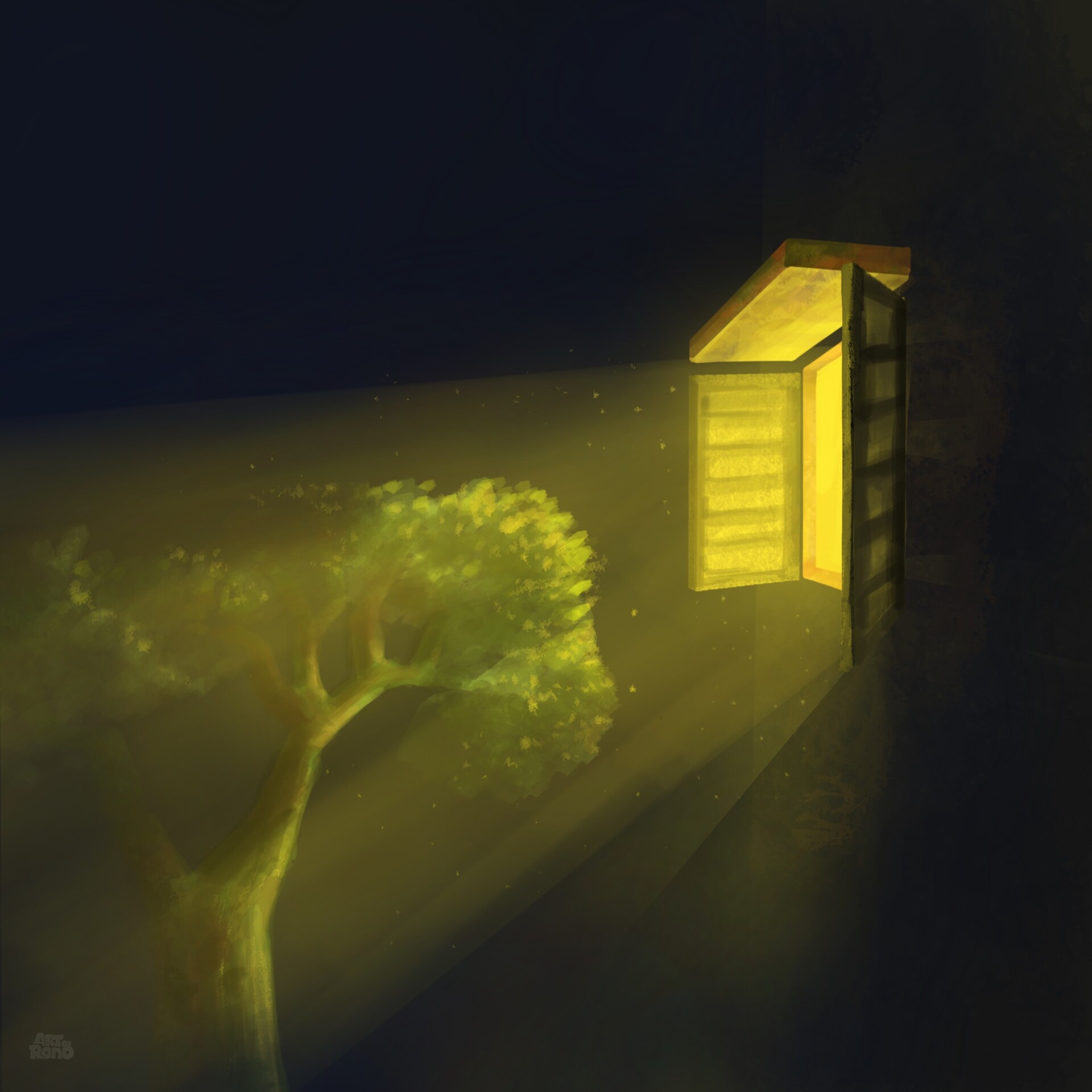 ArtStation - Night Window Illustration-Daily Art Challenge-39