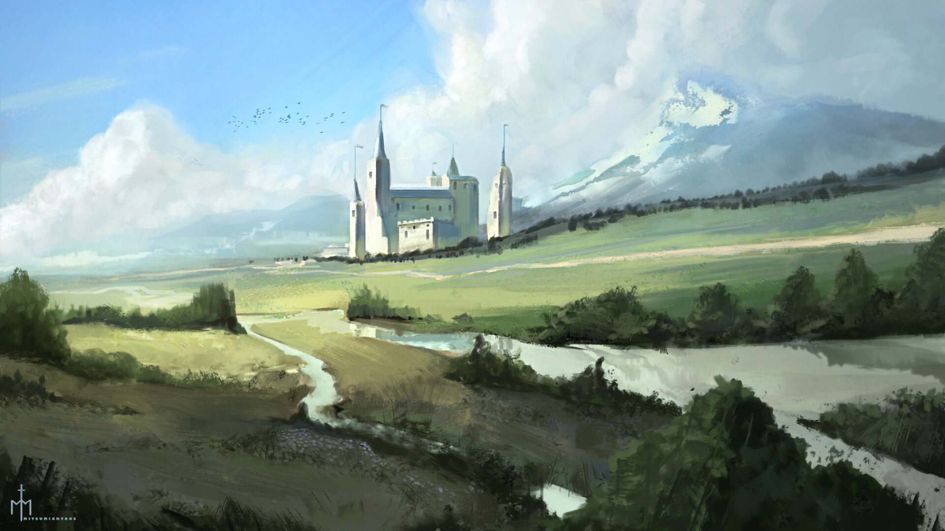 ArtStation - Castle in a valley
