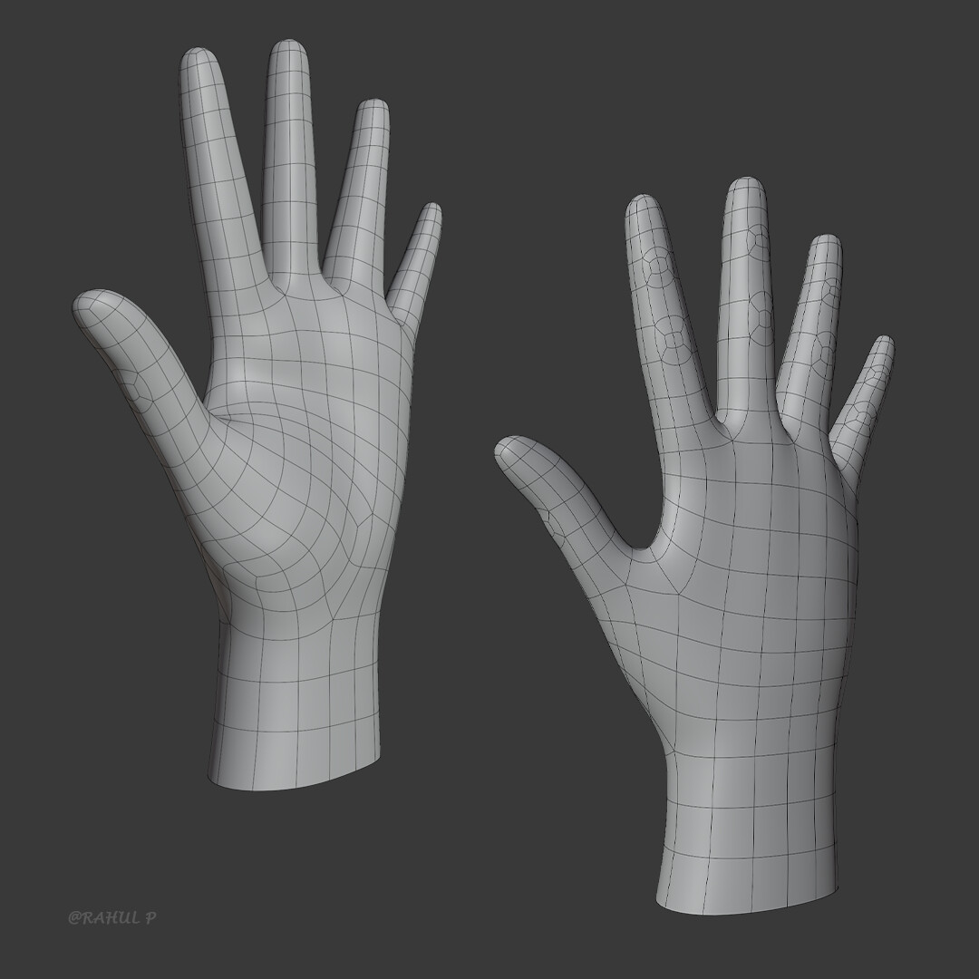 ArtStation - HAND TOPOLOGY