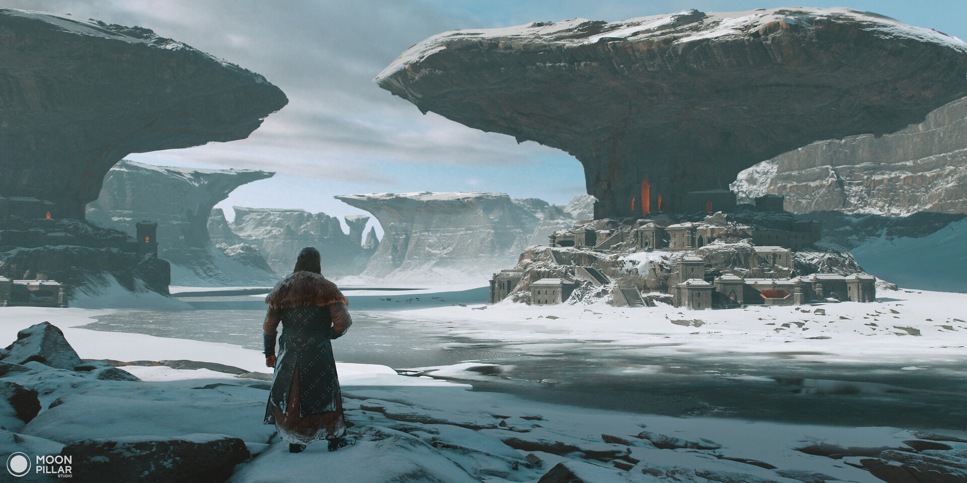 ArtStation - Temple in the Snowy Rocks