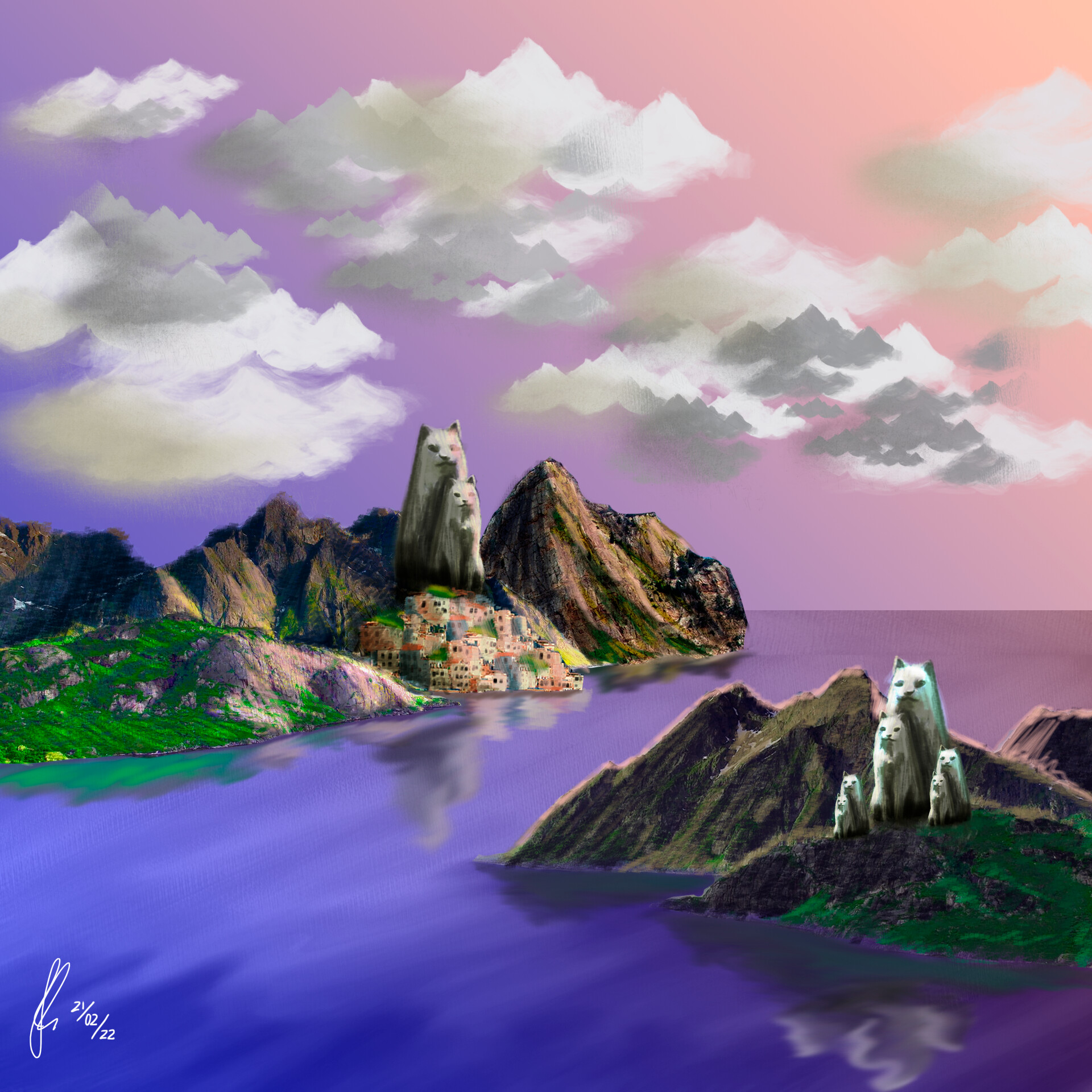 ArtStation - Cats Island - Photobashing