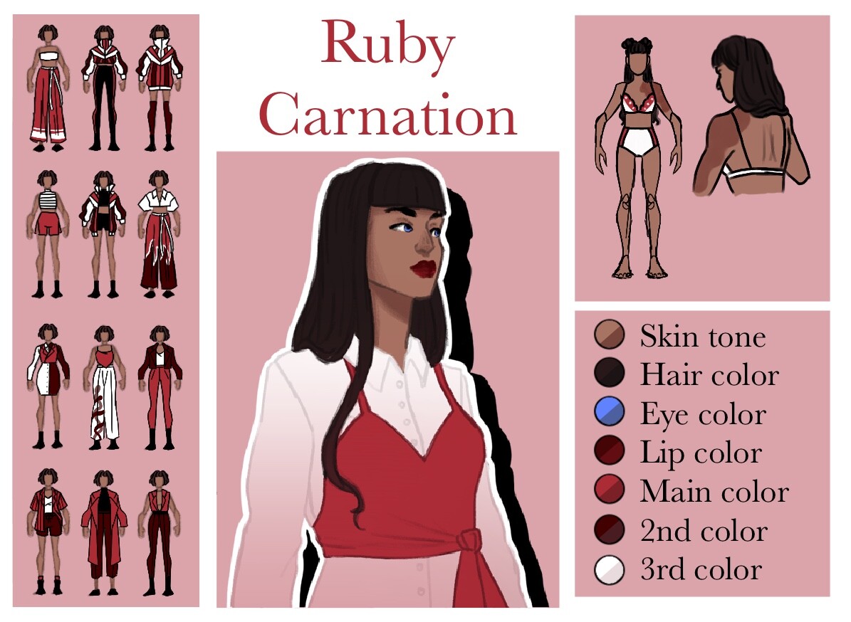 ArtStation - Ruby Carnation and Marina Lobelia - Character Design