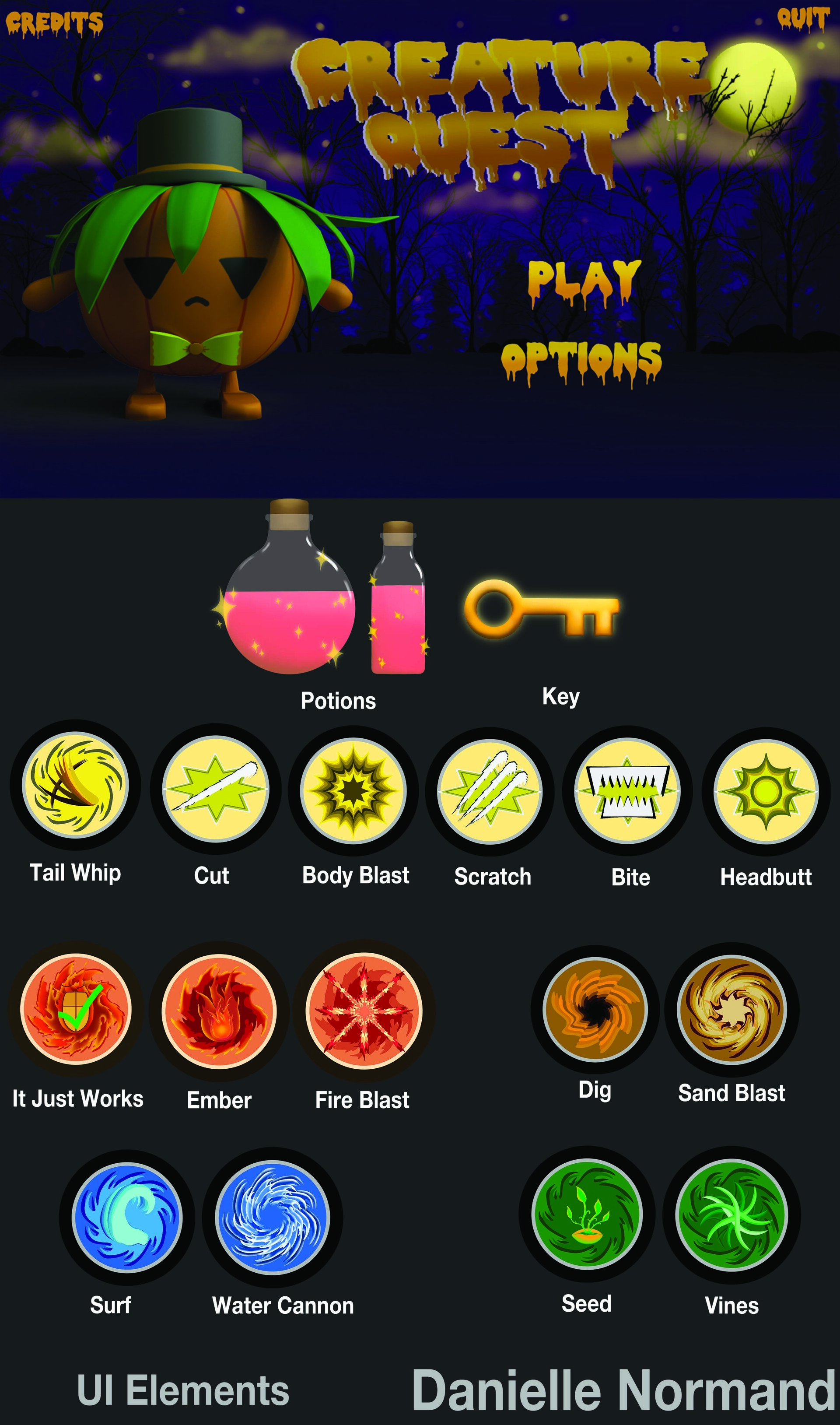 Danielle Normand - Creature Quest Game Assets
