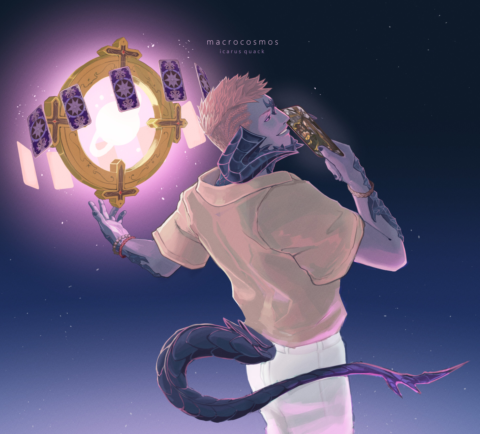 Angela Elliott - FFXIV Character Commission - Au Ra Astrologian