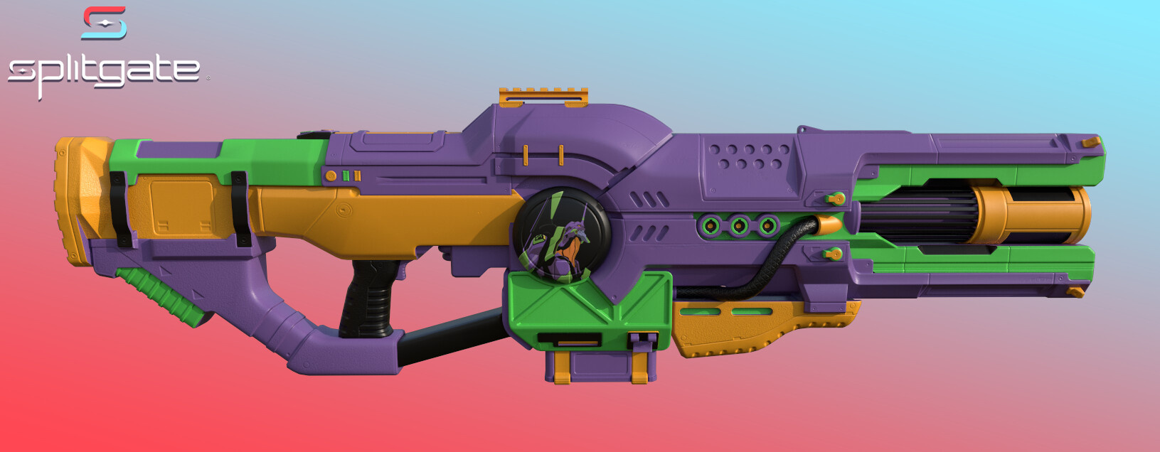 ArtStation - Evangelion Plasma Rifle Concept Skin (Splitgate)