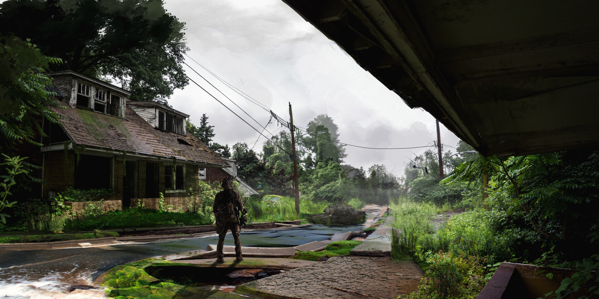 ArtStation - Overgrown town
