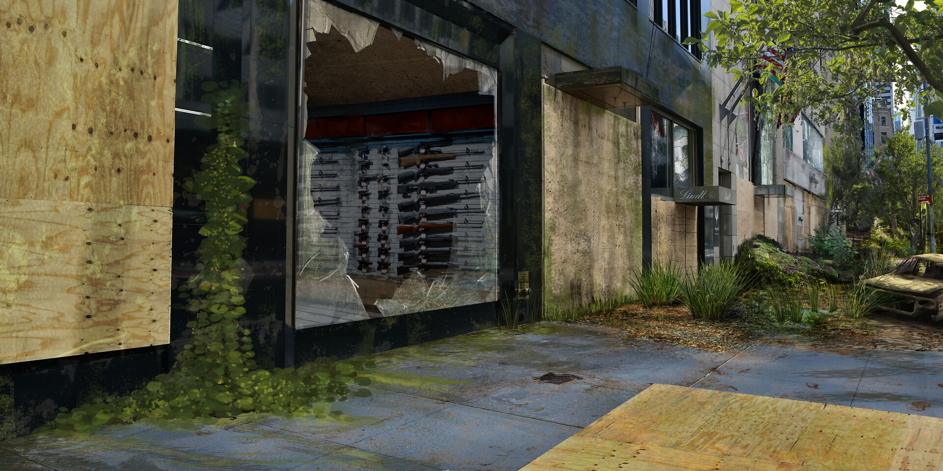 ArtStation - Abandoned City concept art