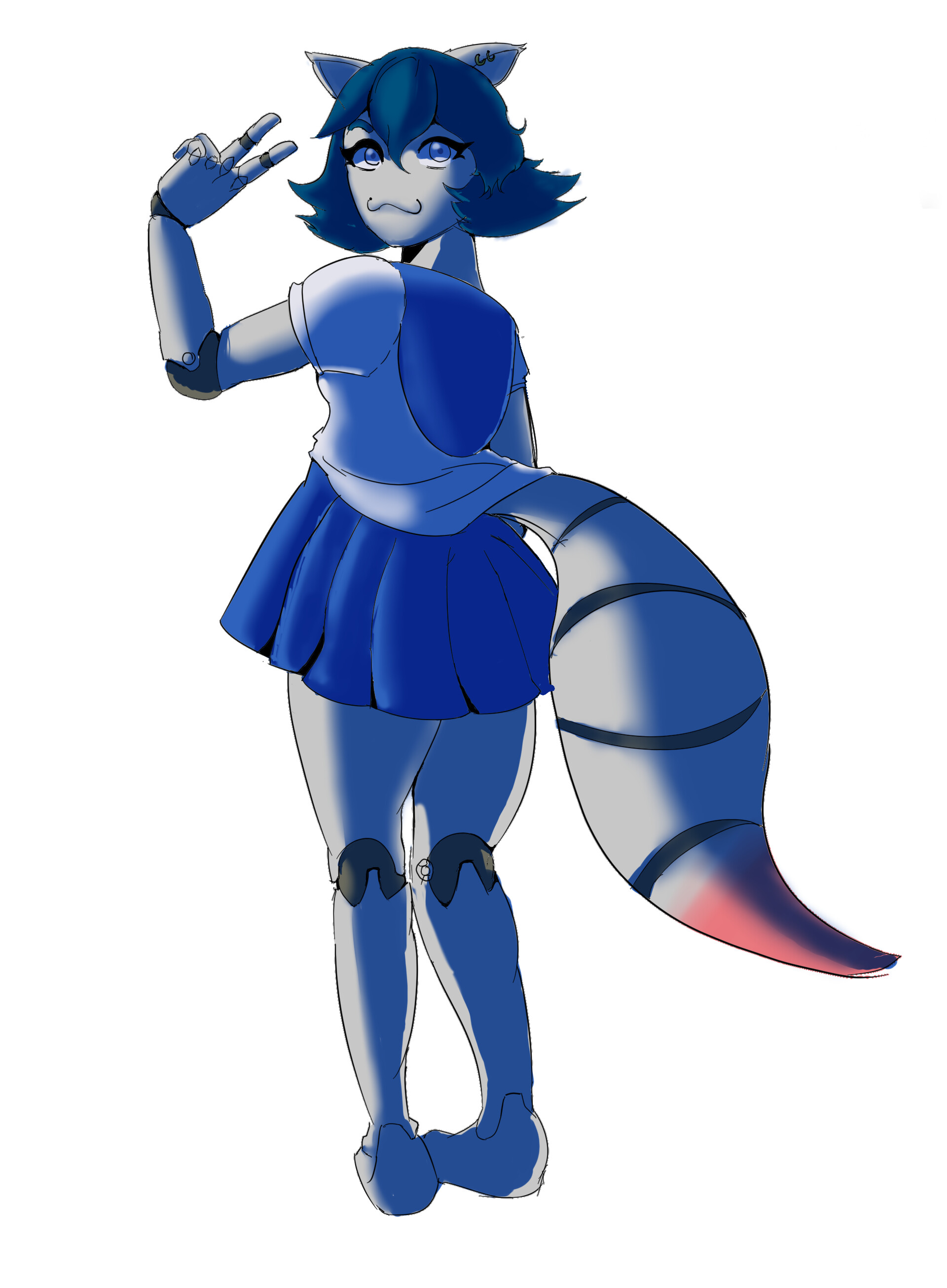 ArtStation - a robot cat girl