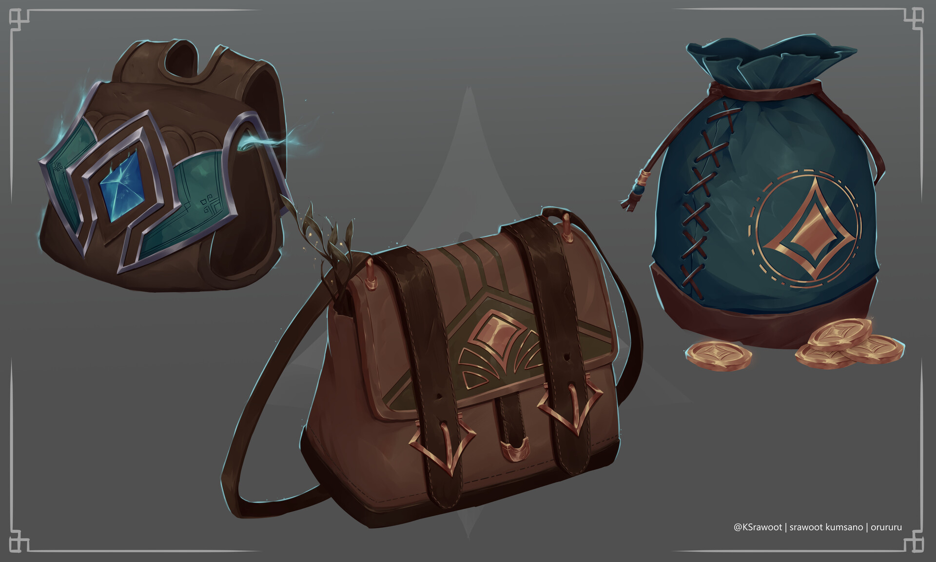 ArtStation - prop design Bags