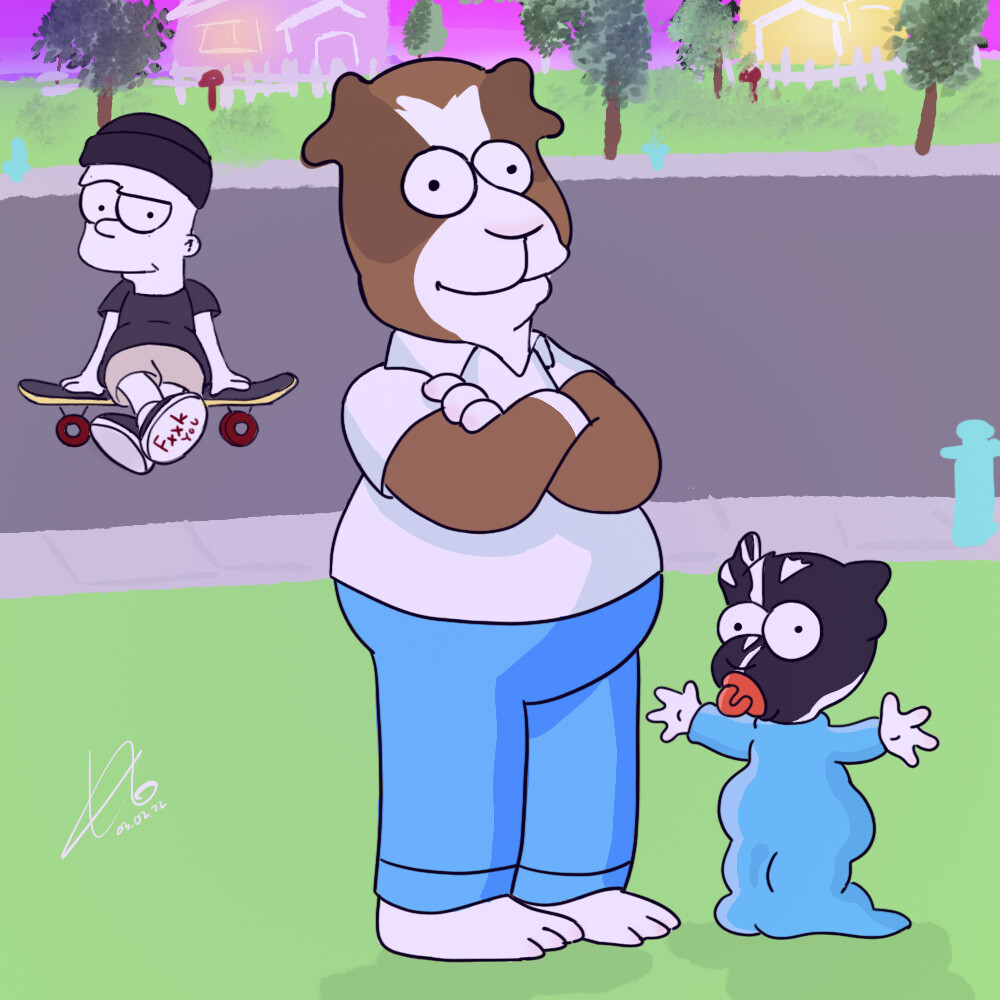 ArtStation - The simpsons parody