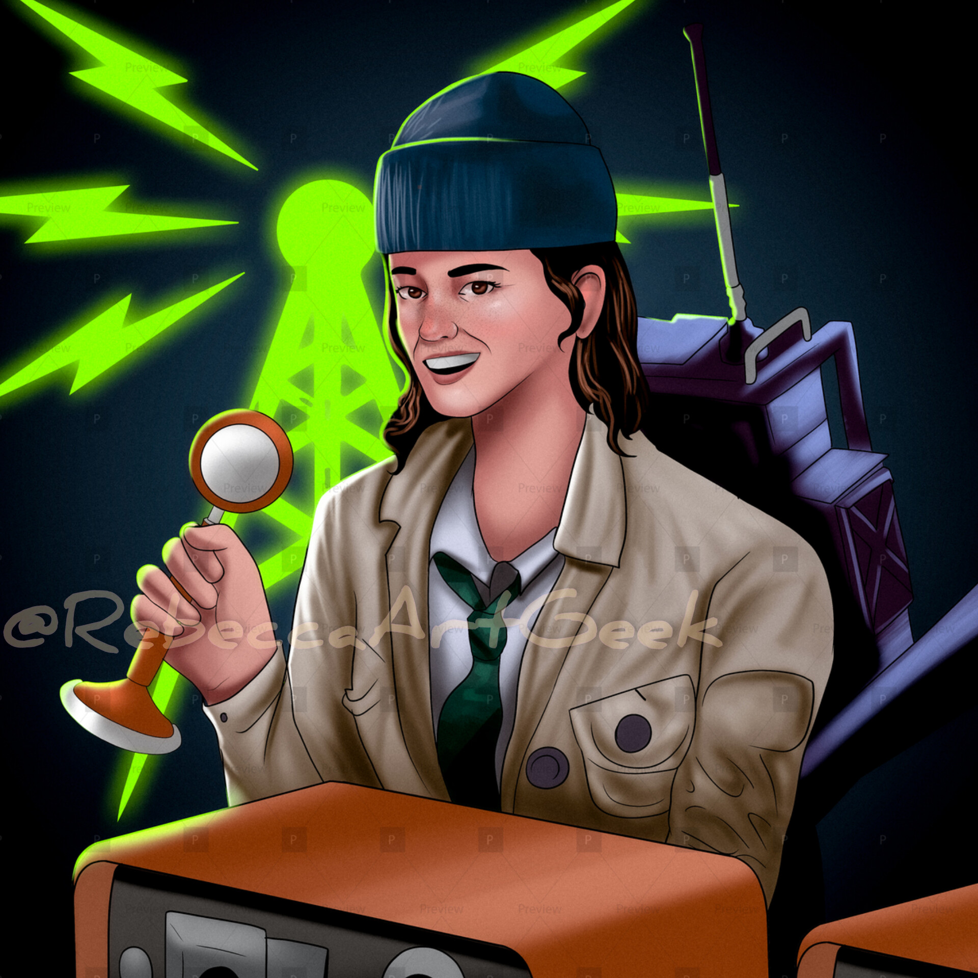 ArtStation - Radio Girl Custom Artwork
