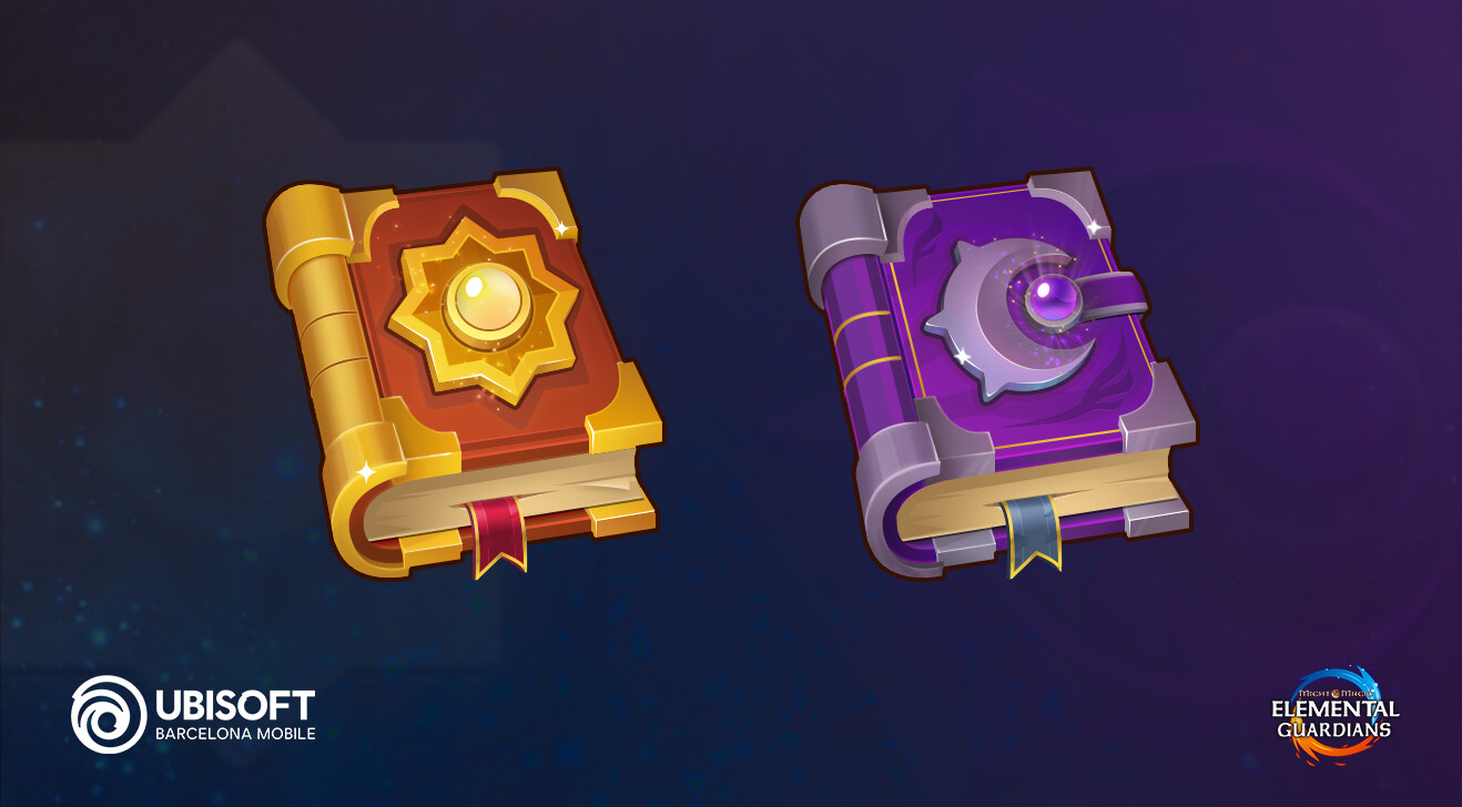 ArtStation - Dark & Light Books Icon / Might and Magic Elemental Guardians