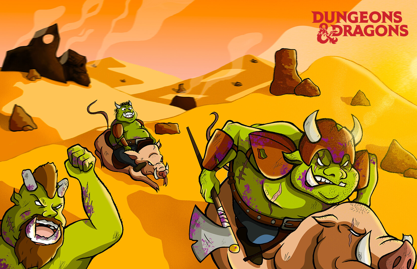 ArtStation - Orc Raid - D&D Concept Art