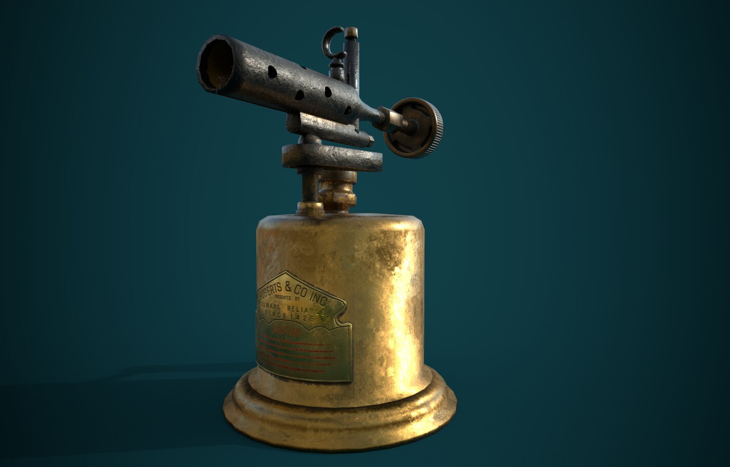 ArtStation - Antique Hand Torch in Brass w/Iron