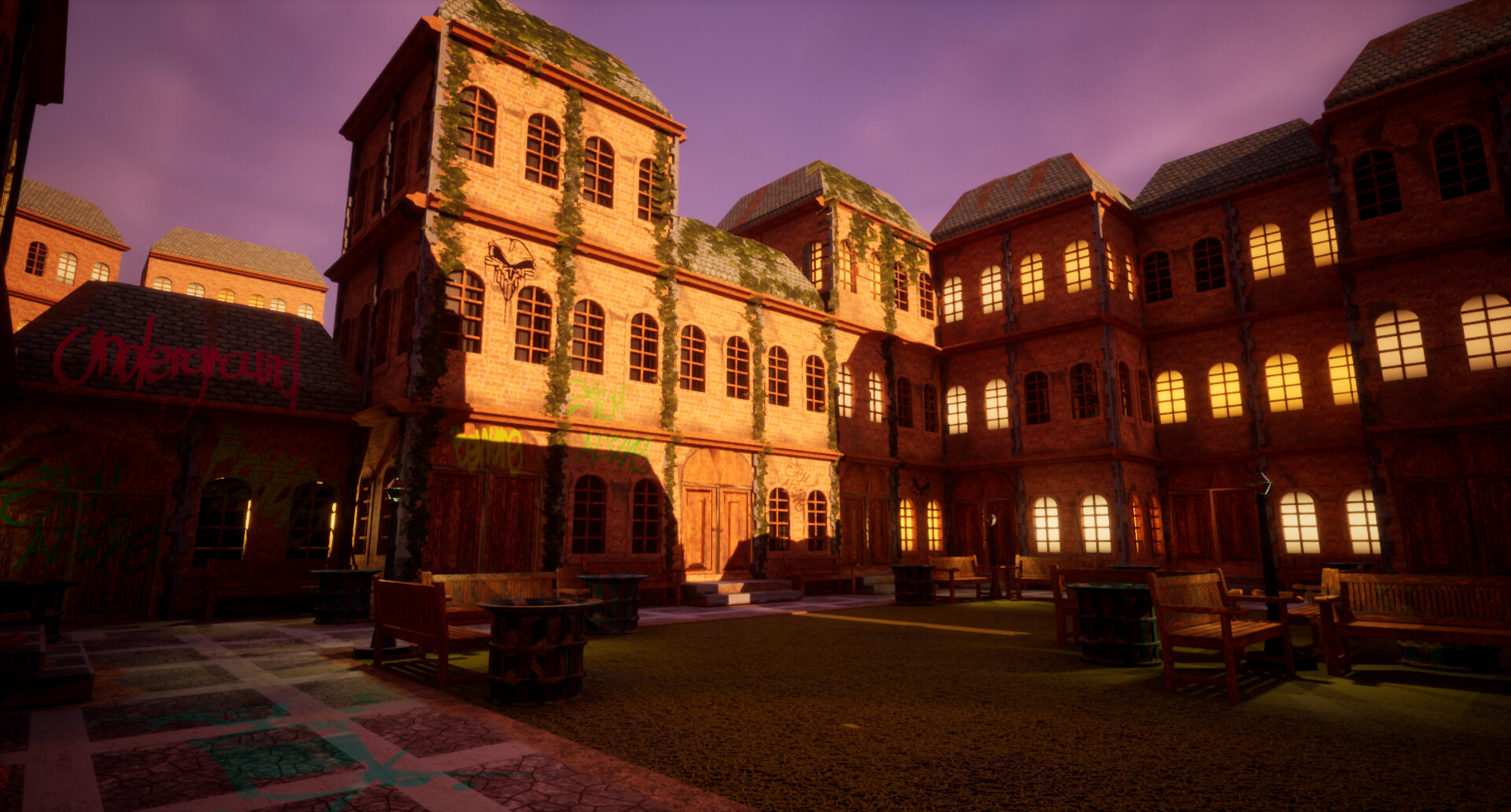 ArtStation - Old London Ghetto District Courtyard