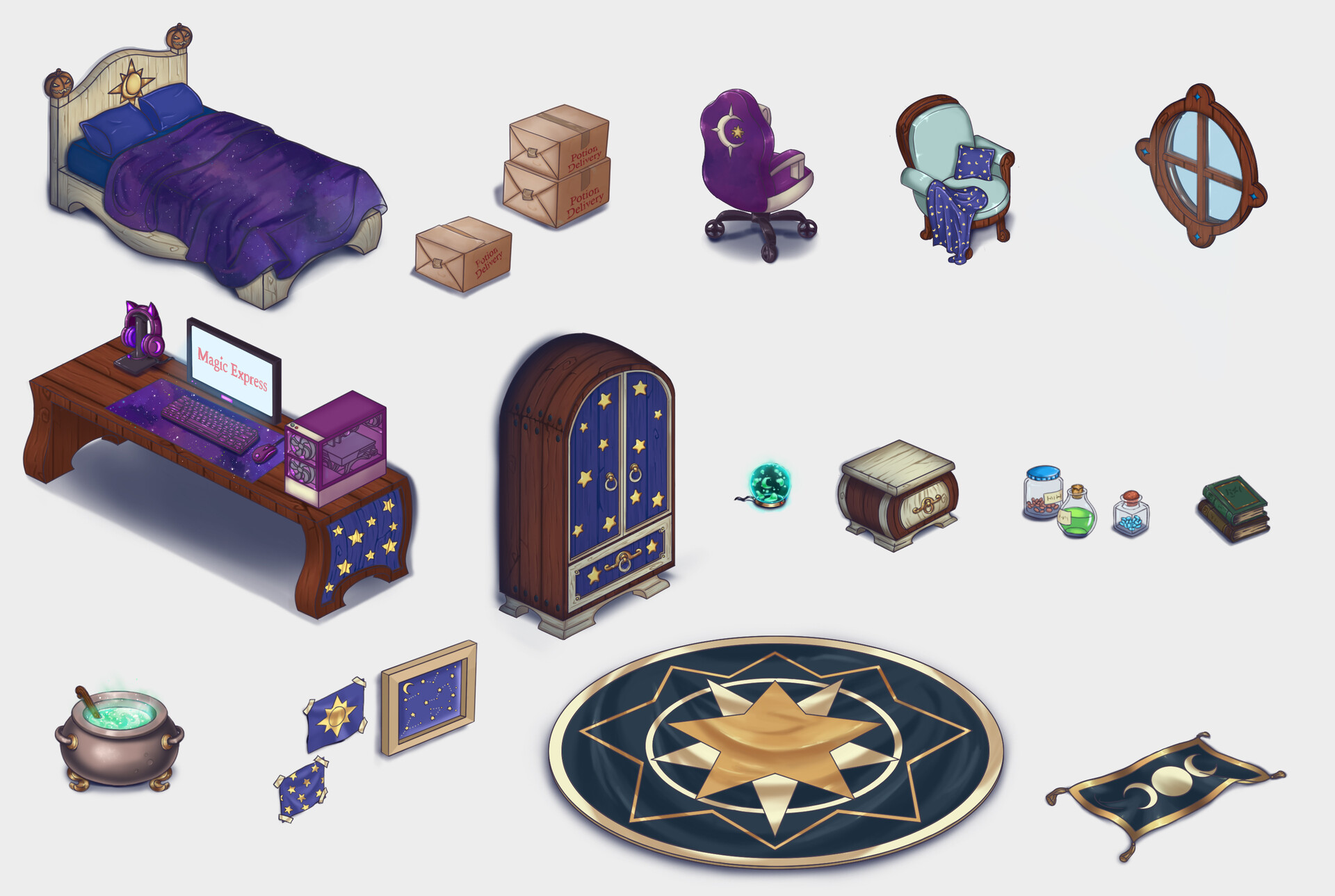 Regina Martins - Props made for mobile games