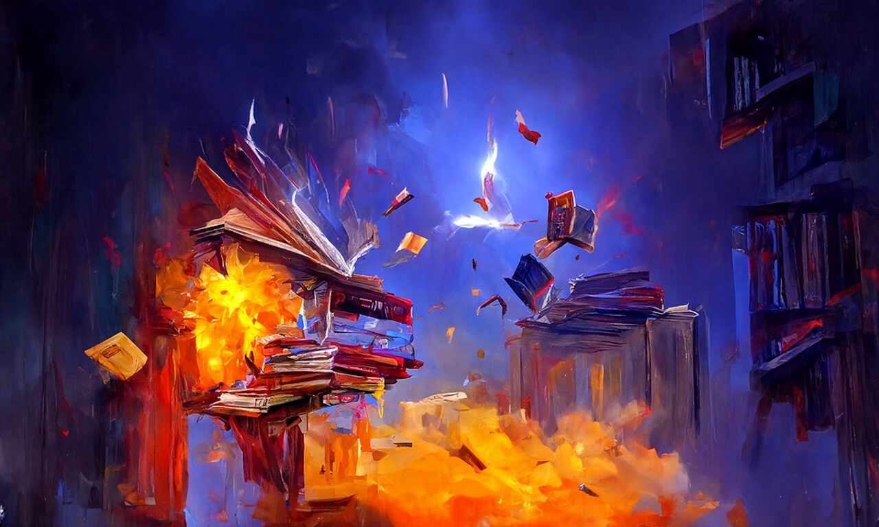 ArtStation - explosion of books