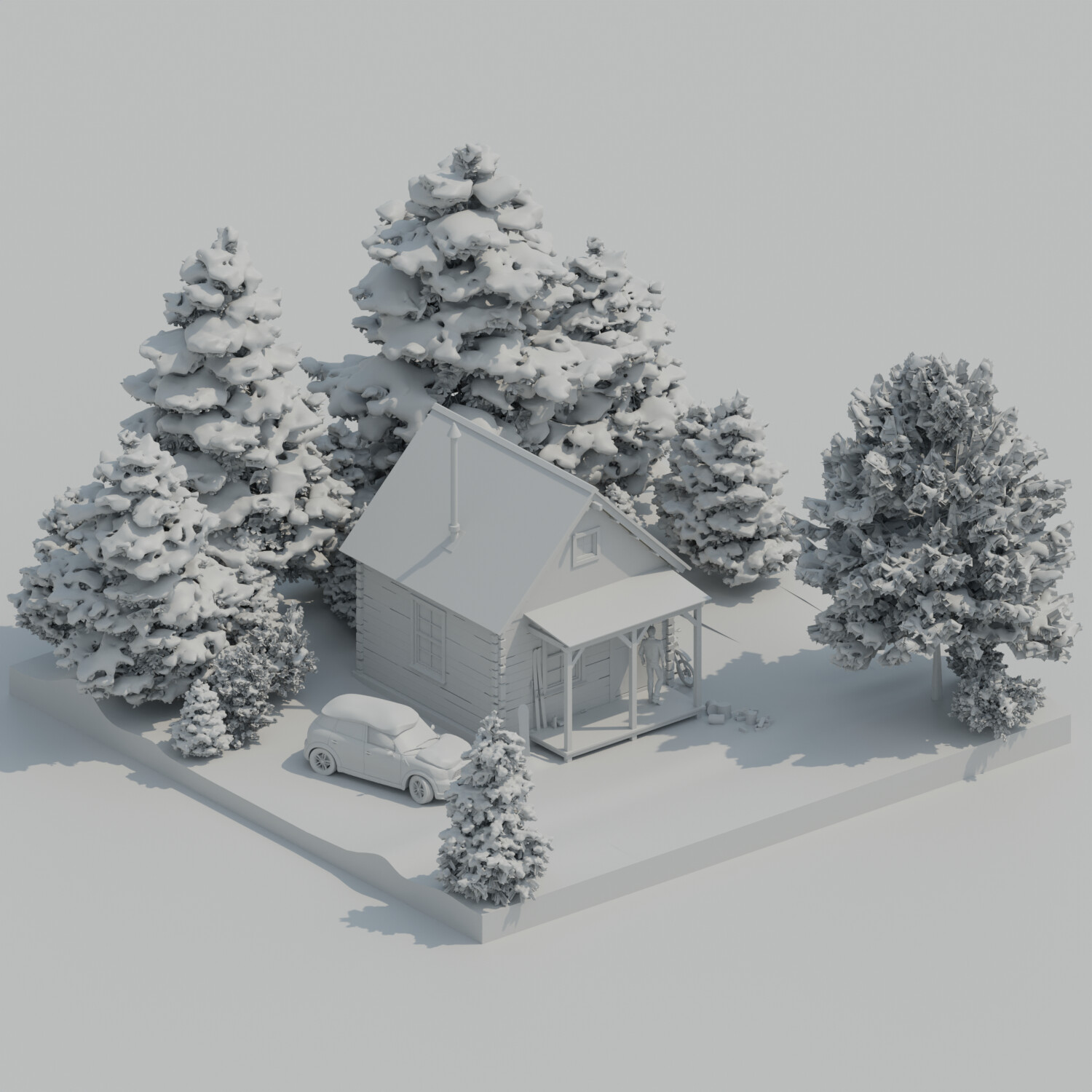 Roman Pavlovski - Weekend in the Woods Isometric Art