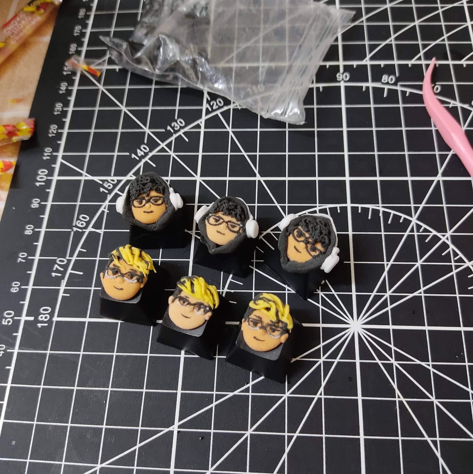 ArtStation - Cartoon version of themselves as a Keycap design.
