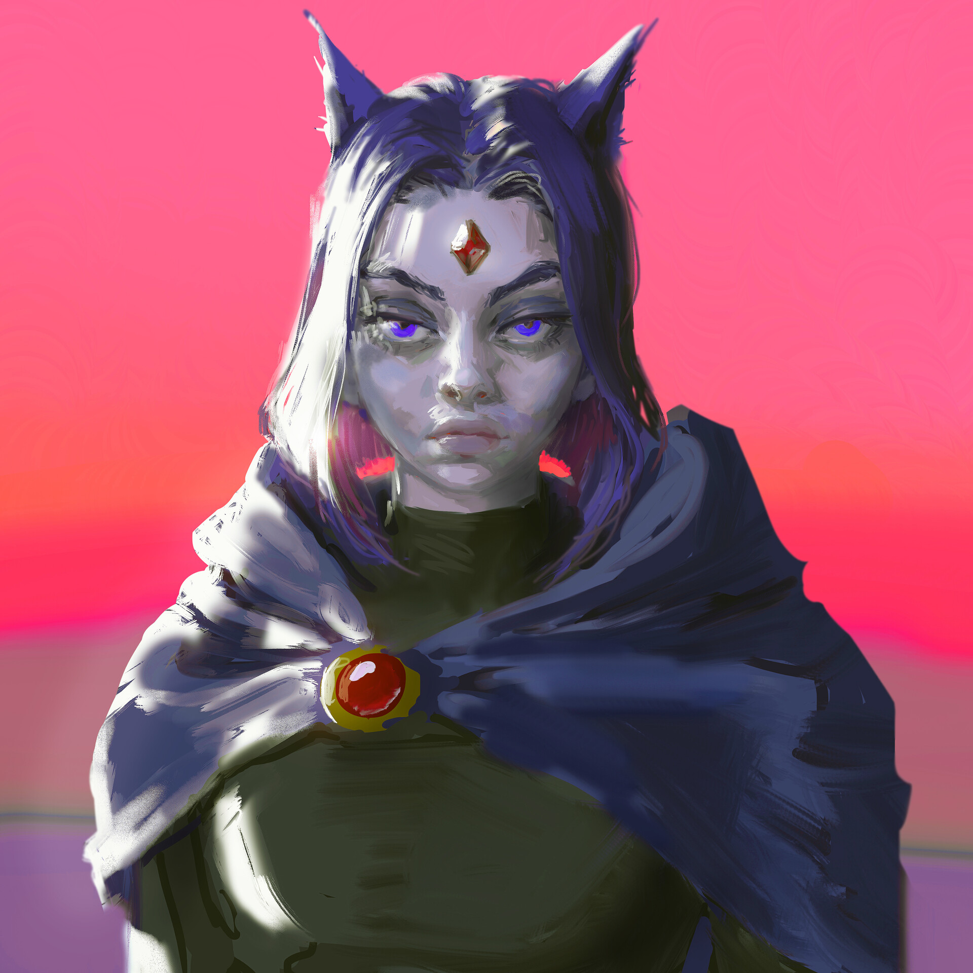 ArtStation - Catgirl Raven